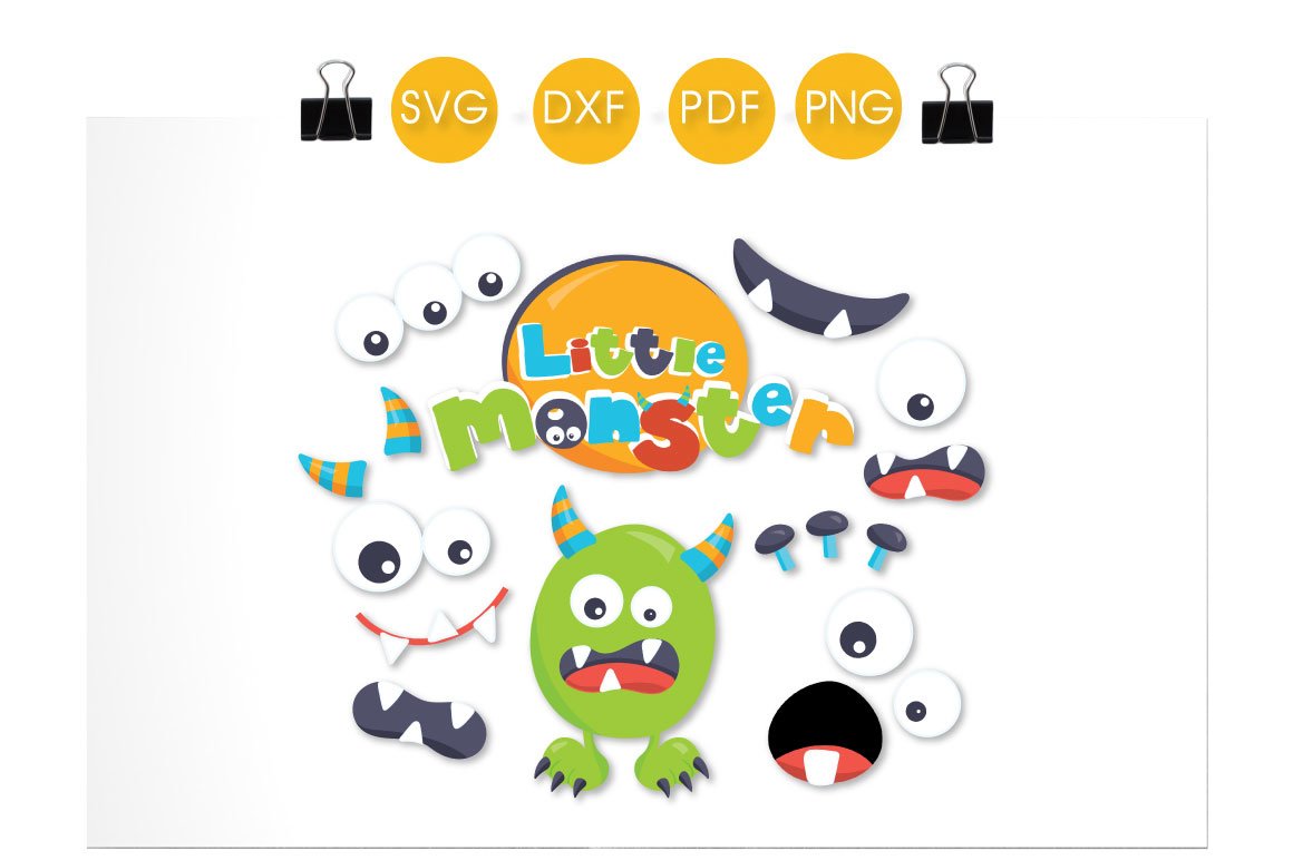 Little Monster Parts cutting files svg, dxf, pdf, eps included - cut ...
