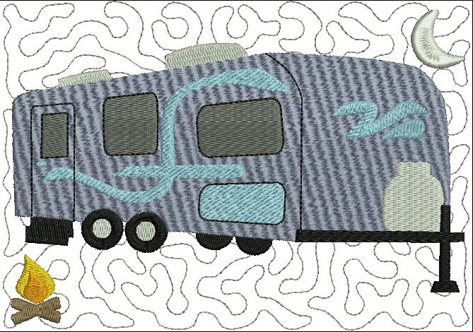 Tow Along Camper Mug Rug or Doorknob Hanger Pattern - Machine ...