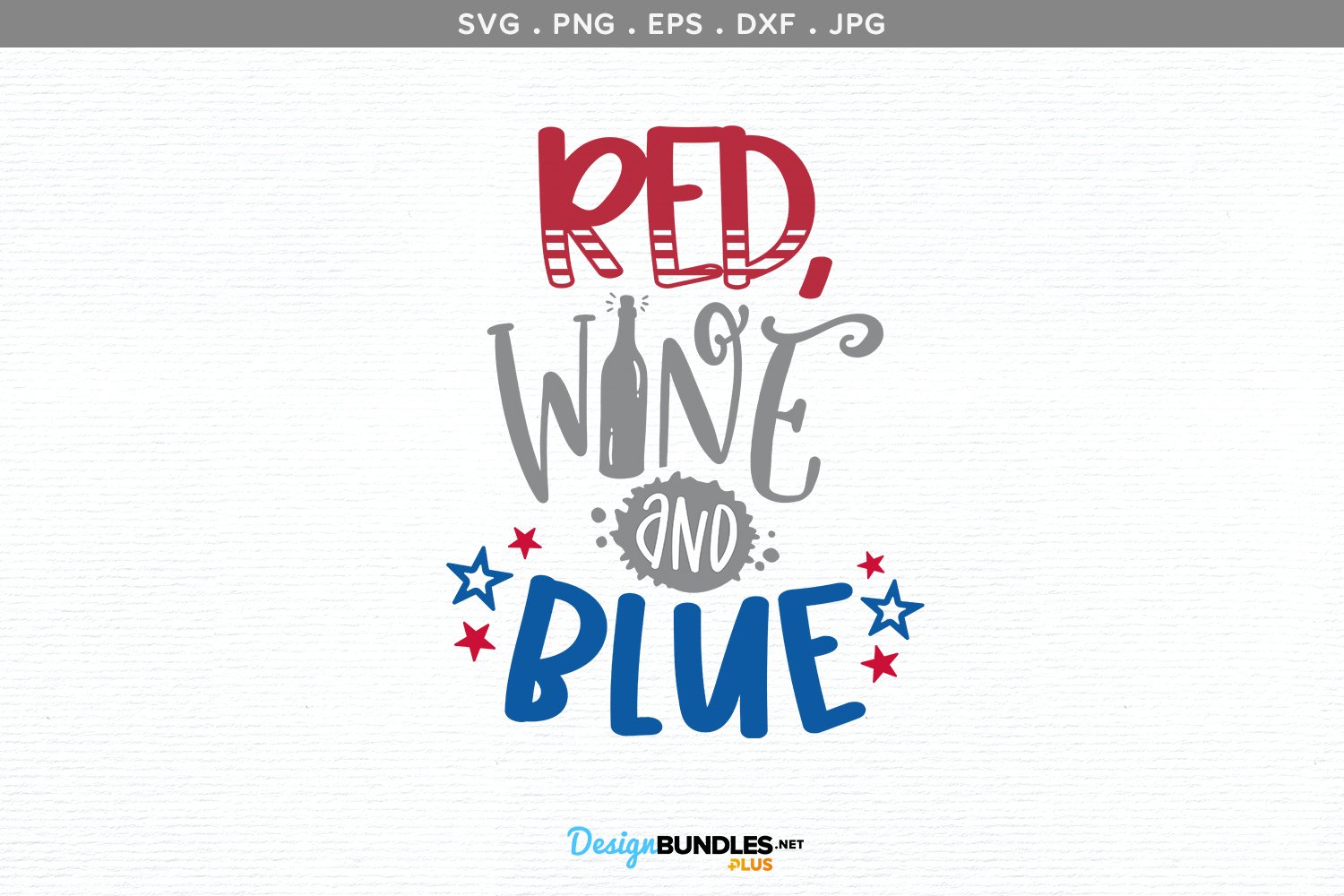 Red WIne & Blue - svg file, printable