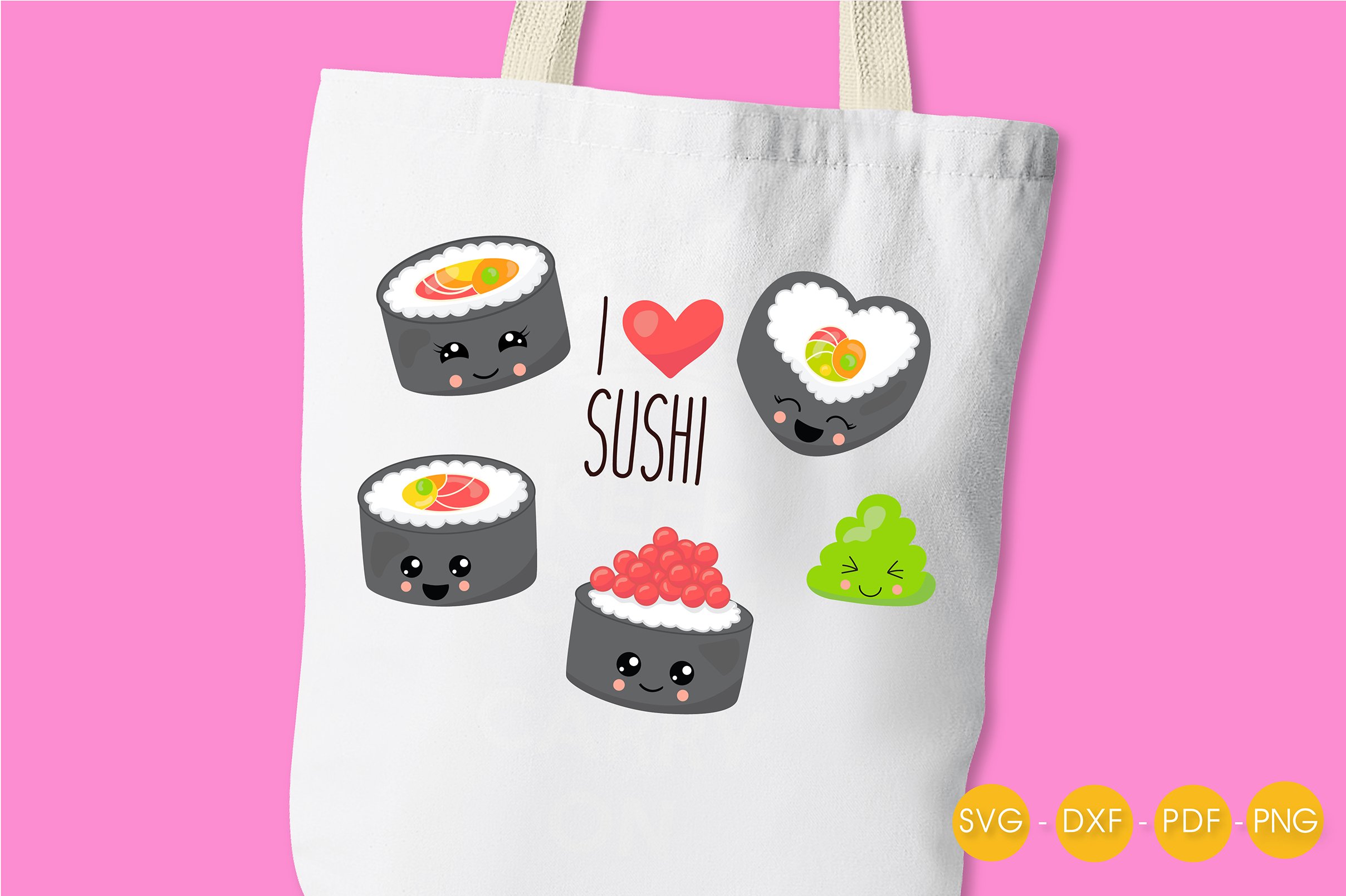 I Love Sushi cutting files svg, dxf, pdf, eps included - cut files for ...