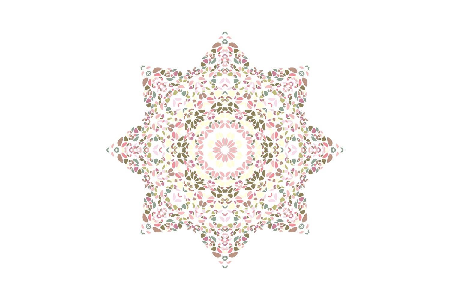 6 Floral Octagram Stars (334158) | Decorations | Design Bundles