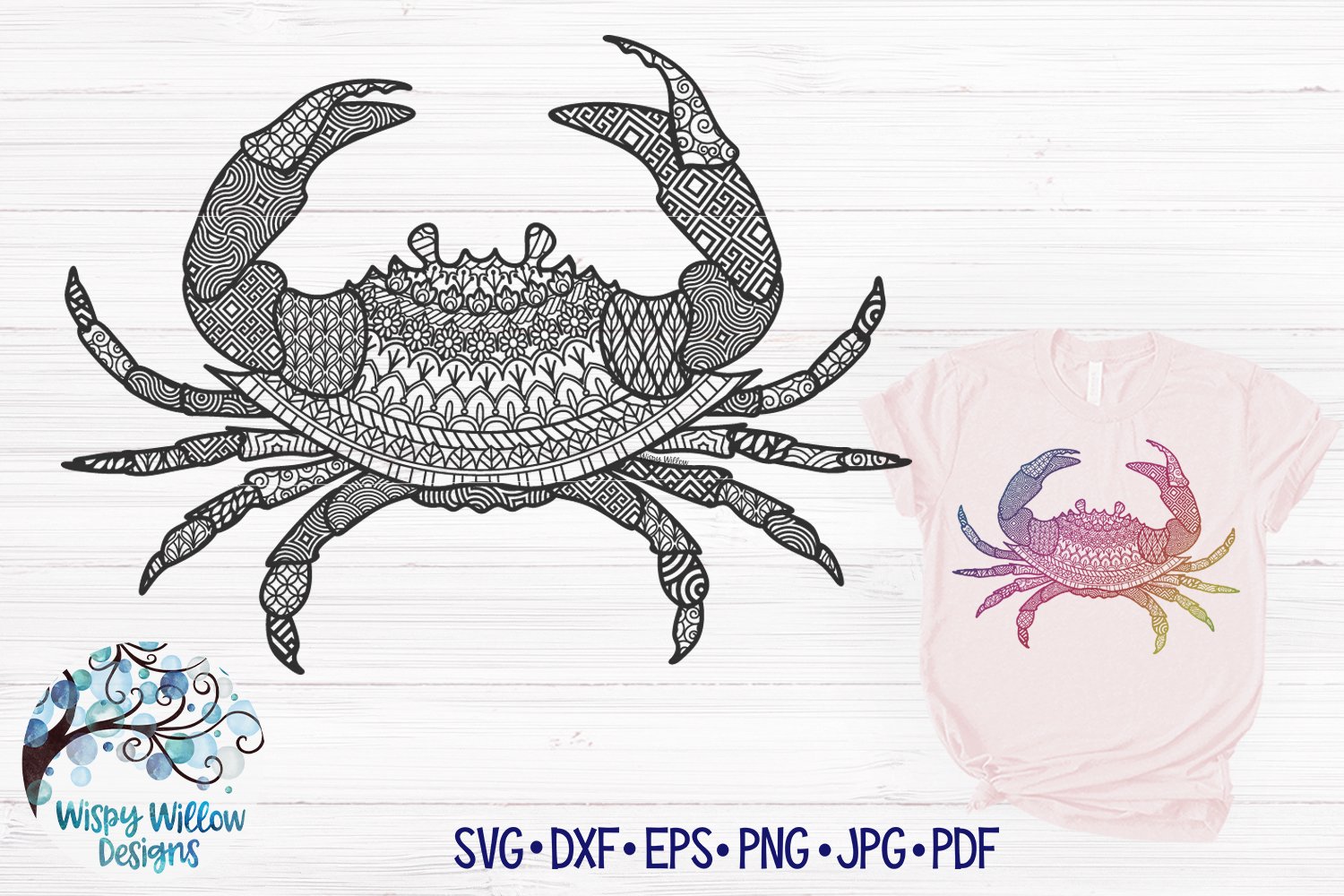Zentangle Crab SVG| Mandala Crab SVG Cut File (621446) | Cut Files ...