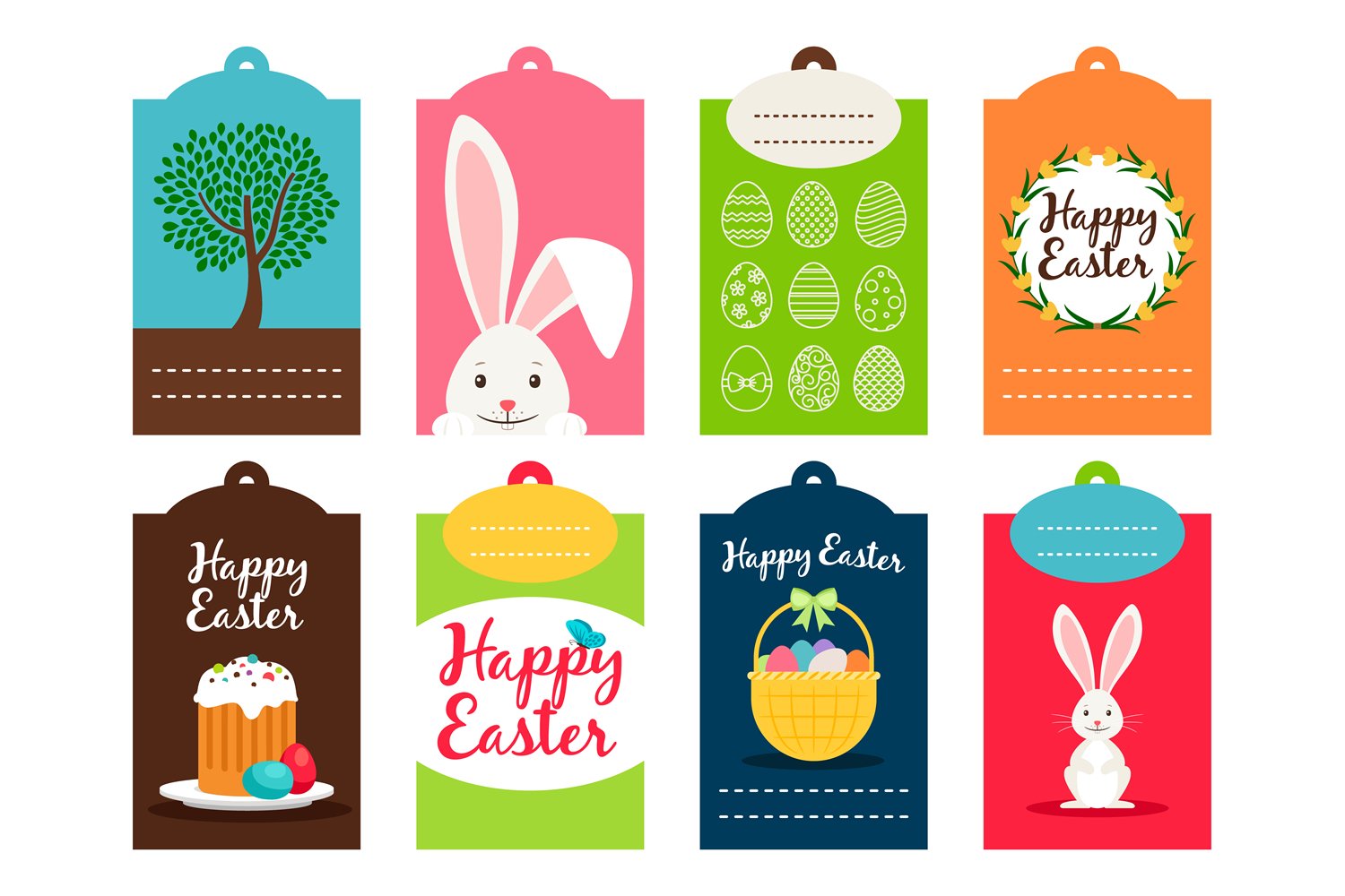 Easter tag collection (830958) | Illustrations | Design Bundles
