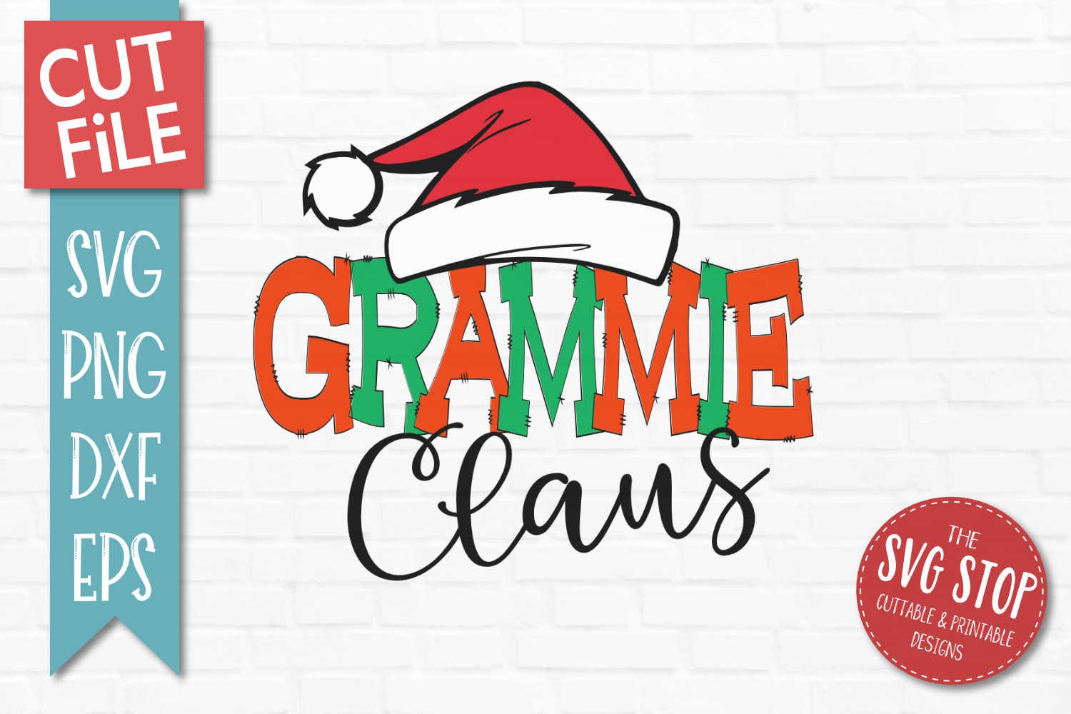 Grammie Claus SVG | Grandma Christmas T-shirt (382191) | SVGs | Design ...