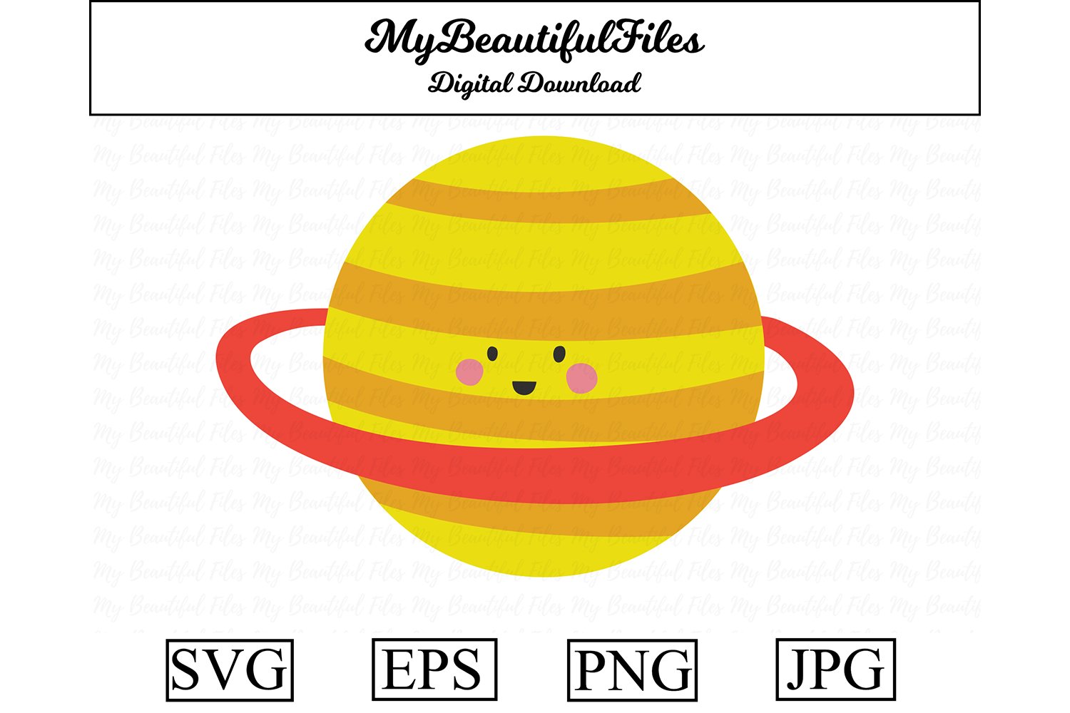 saturn SVG - Cute saturn SVG, EPS, PNG and JPG (730004) | Illustrations ...