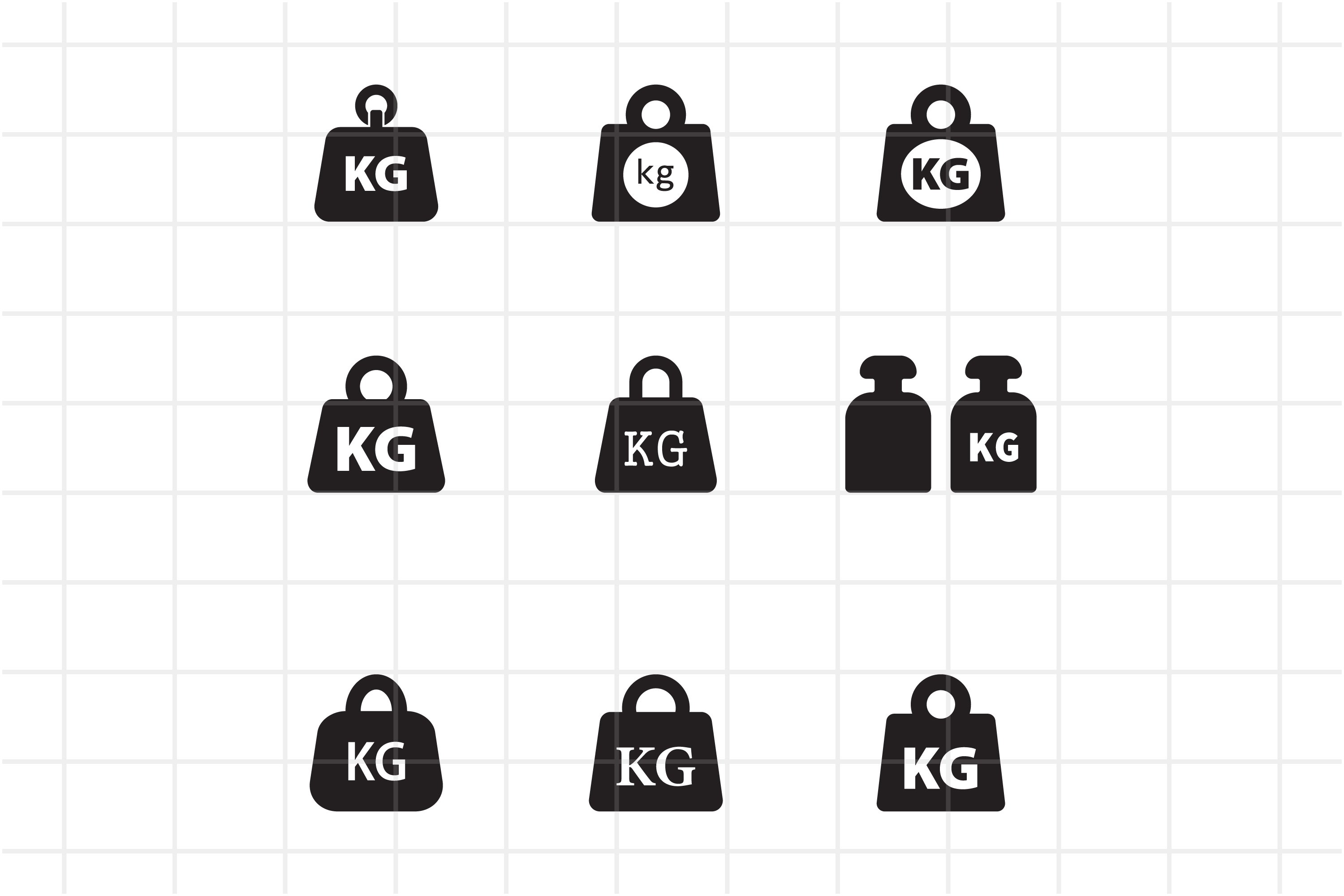 Weight kilogram icon vector isolated (1081029) | Icons | Design Bundles