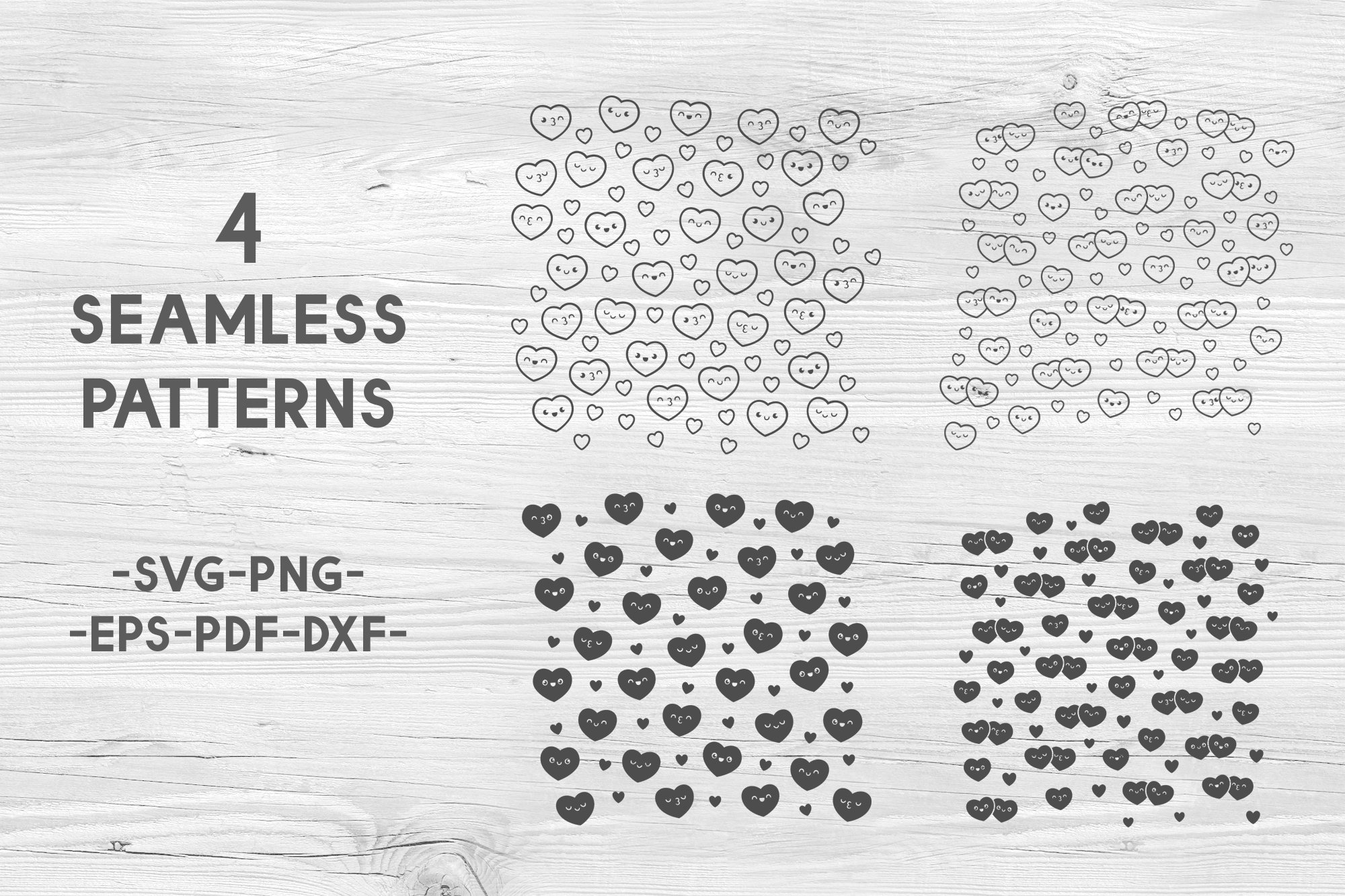 Hearts seamless pattern svg Heart svg Valentines day svg