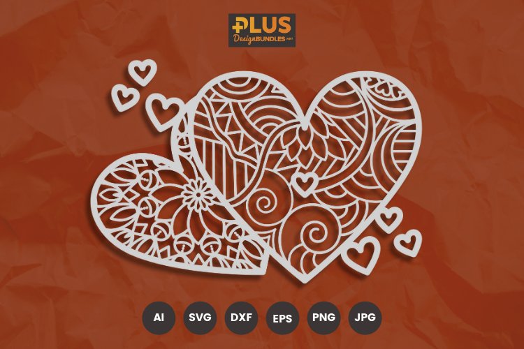 Valentine's Heart Zentangle Mandala