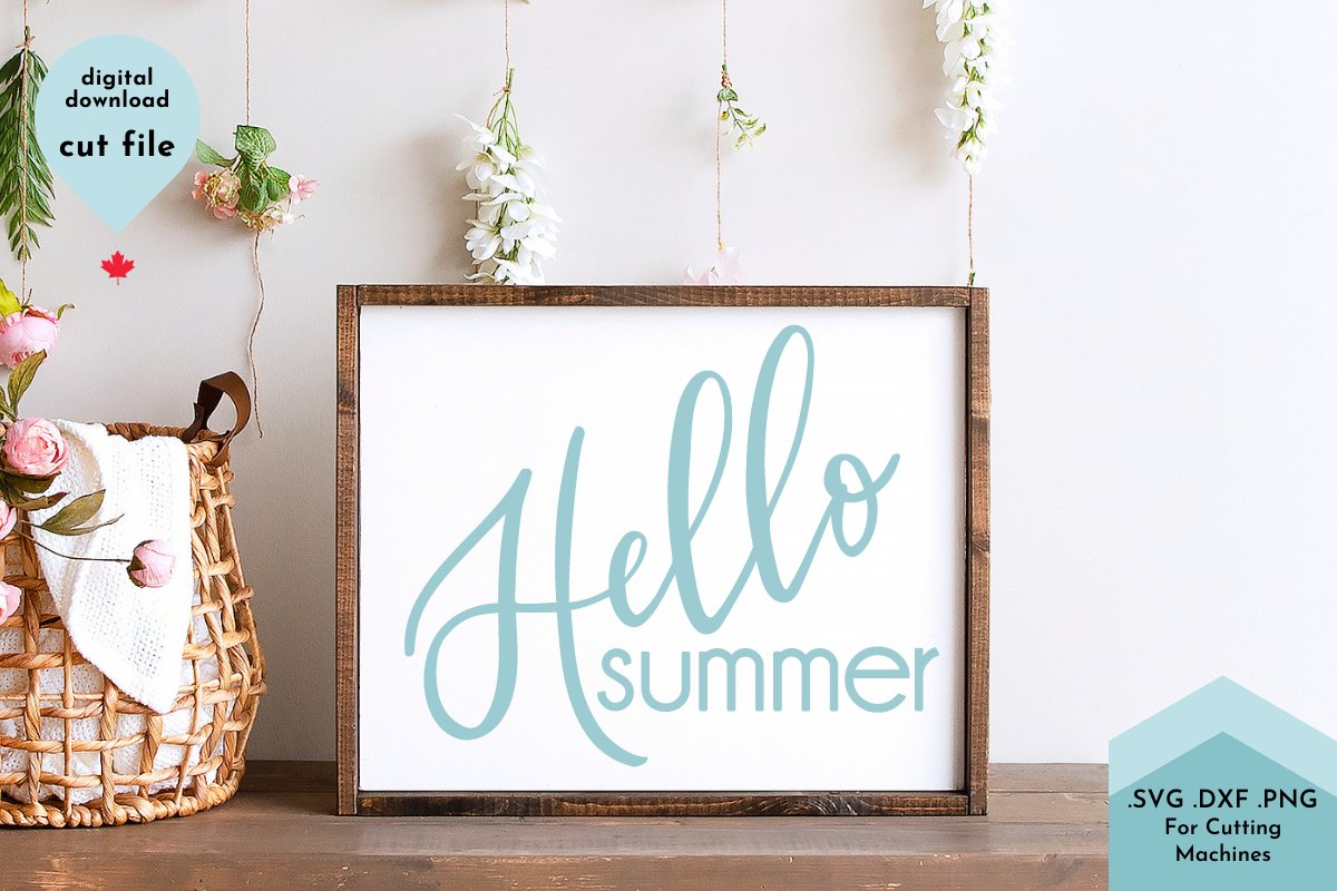 Hello Summer SVG Cut File (1329497) | SVGs | Design Bundles