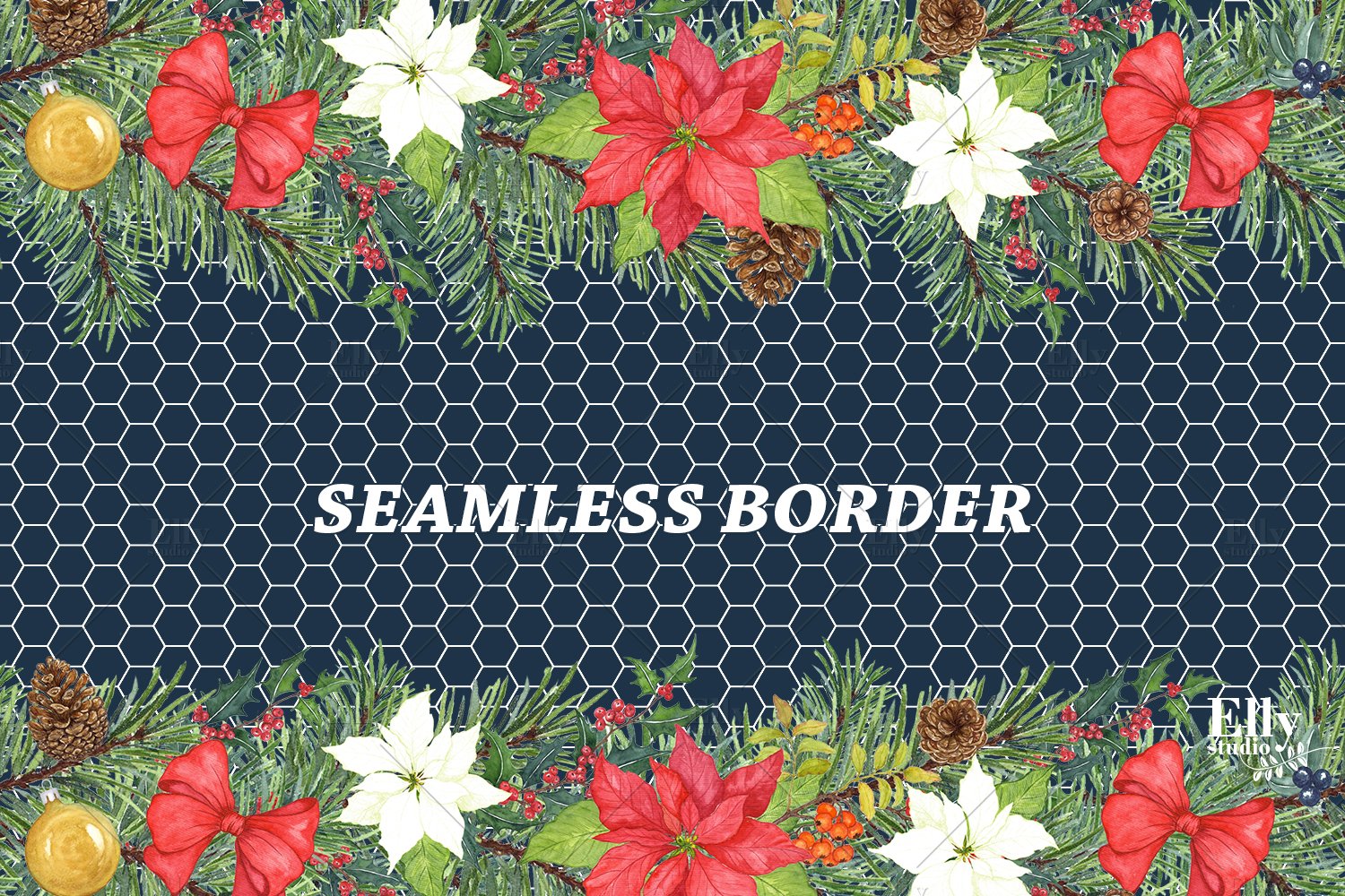 Christmas Watercolor Clip Art (128944) | Illustrations | Design Bundles