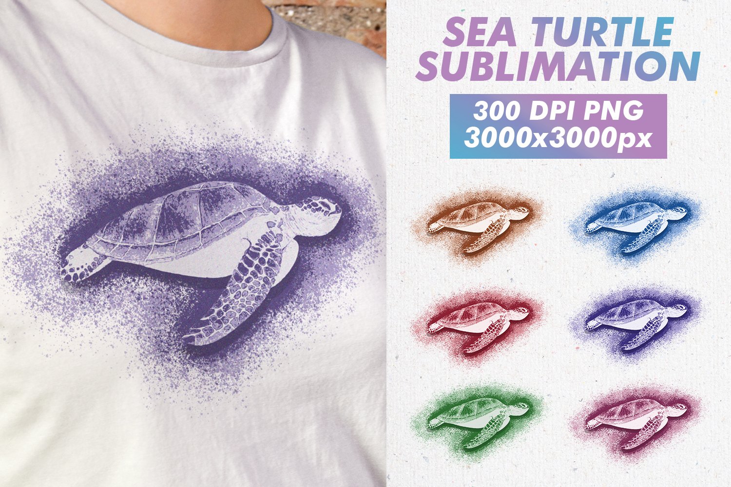Sea Turtle Sublimation PNG (1279873)