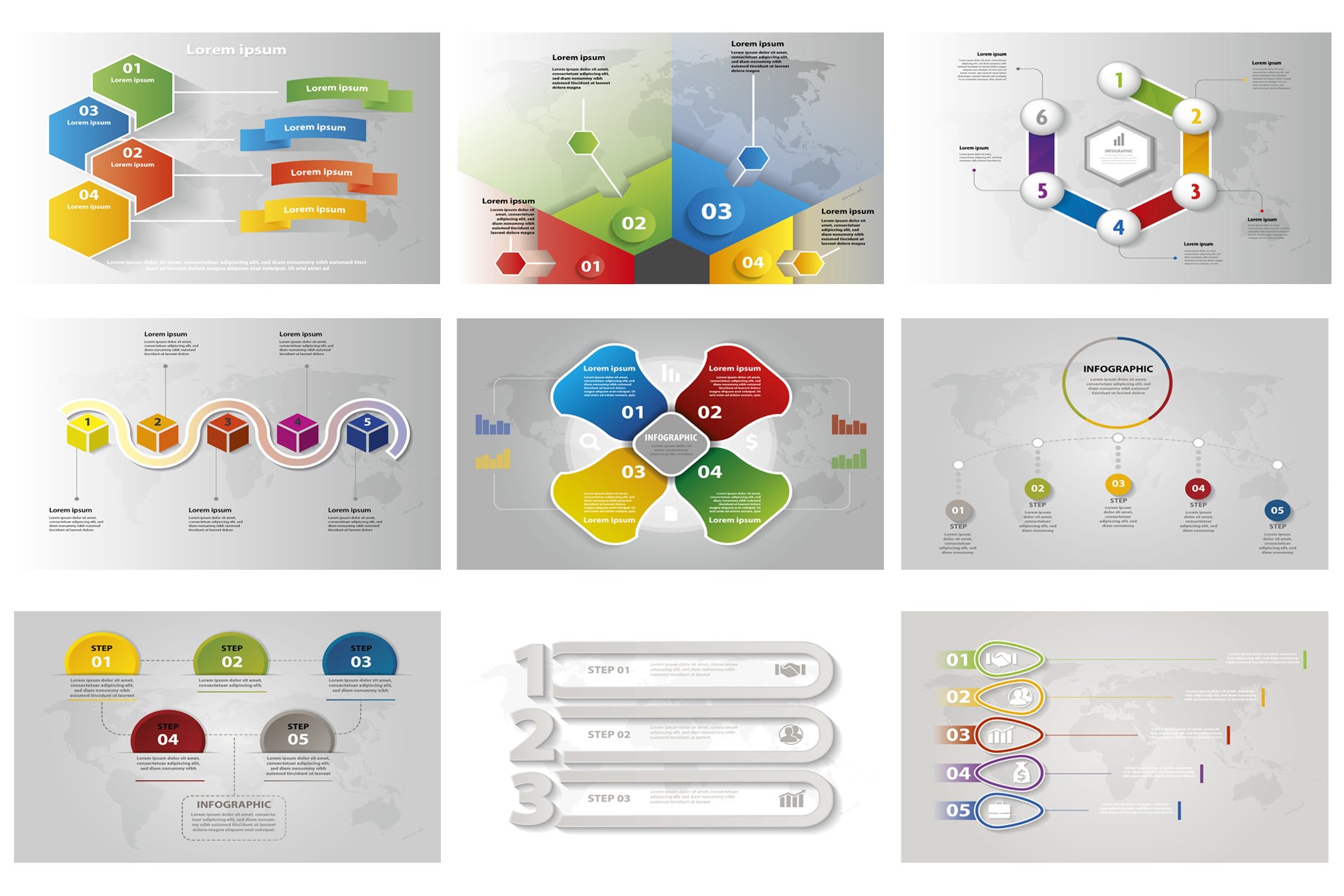 INFOGRAPHIC vector pack 01 (221311) | Presentation Templates | Design ...