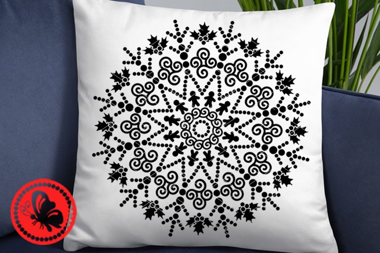 Snowflakes Mandala svg Christmas Winter decorations Png Pdf (1042540 ...