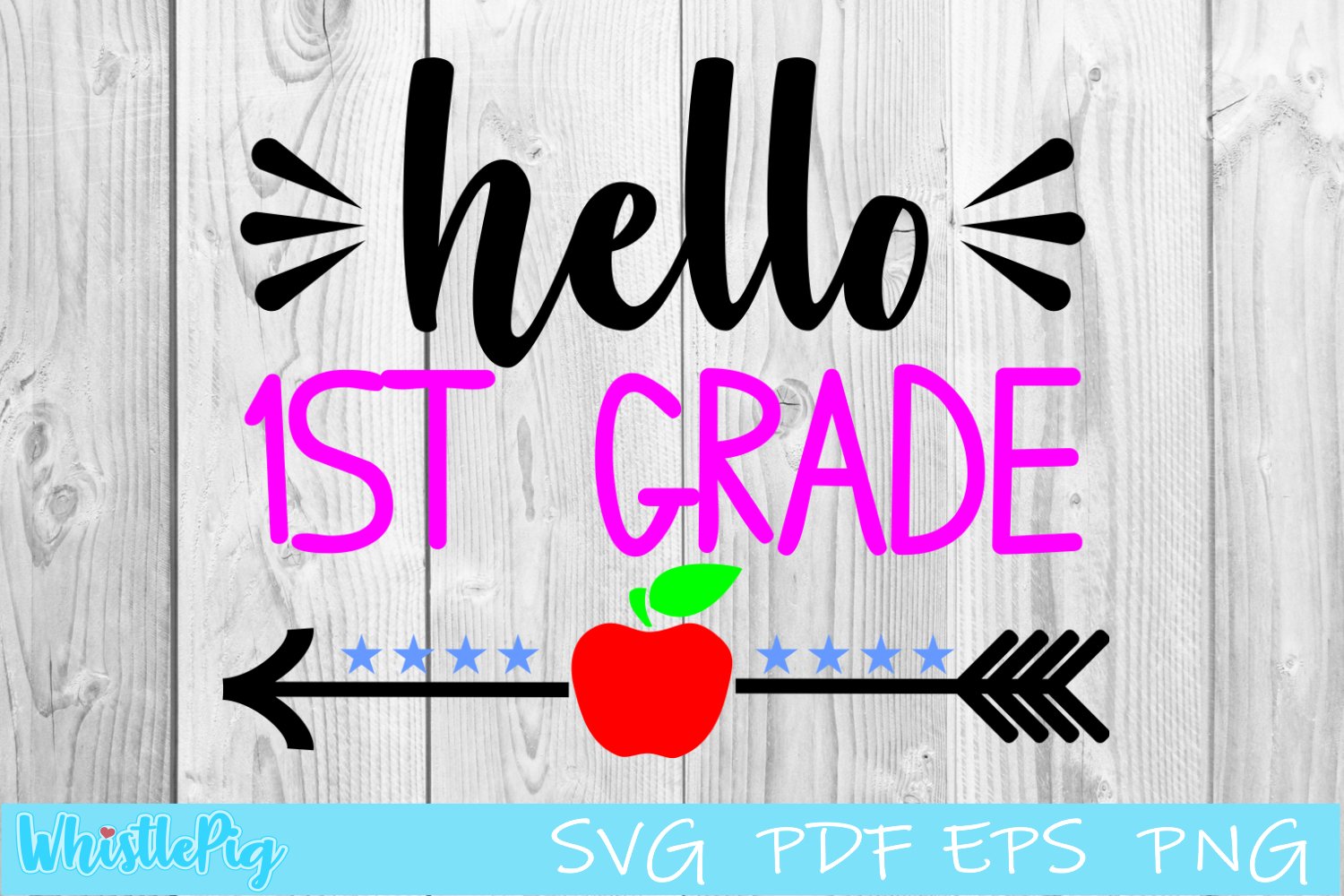 Back To School SVG Hello 1st Grade SVG (805182) | Sublimation | Design ...