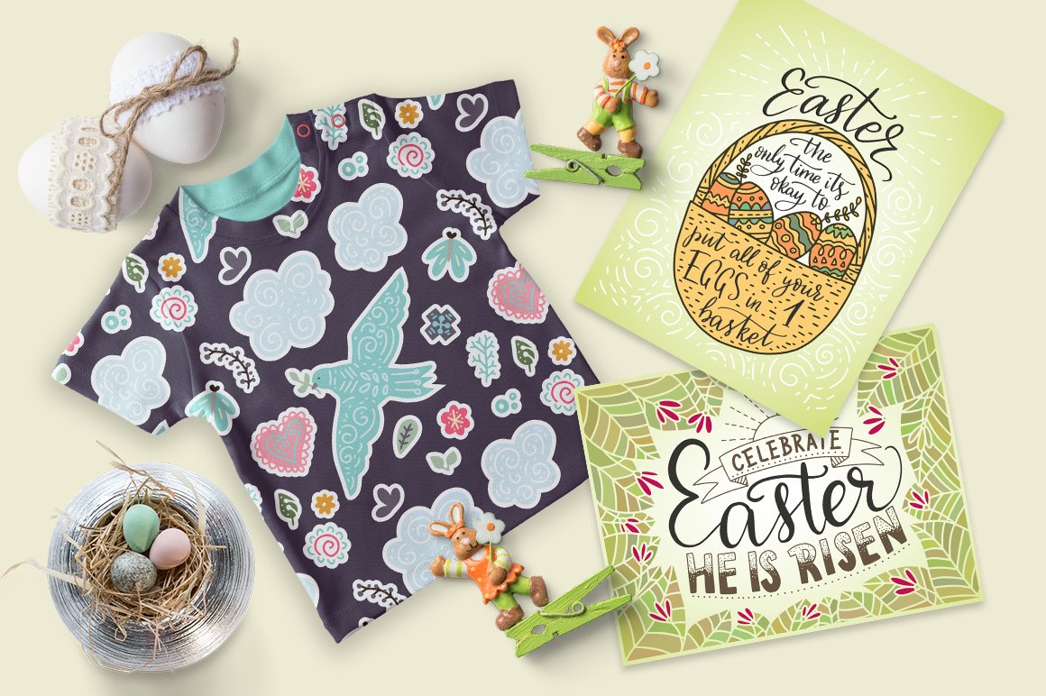 Big Easter Set. 303 elements. (61328) | Illustrations | Design Bundles