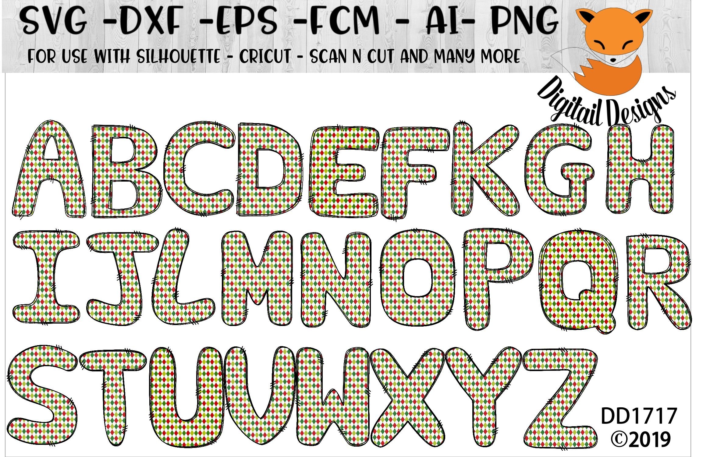 Sublimation Printable Christmas Color Alphabet Letters (366118 ...