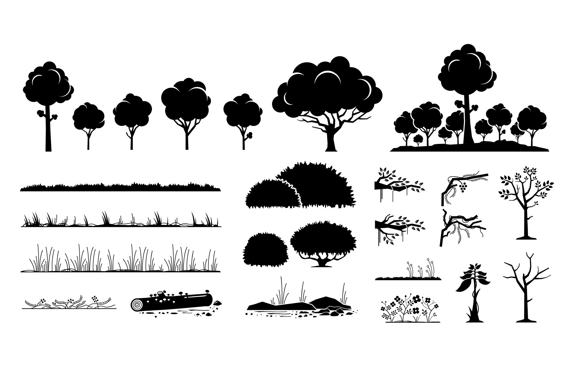 Tree Plants Grass Bush Vegetation Flower Forest Bush Branch (729667 ...