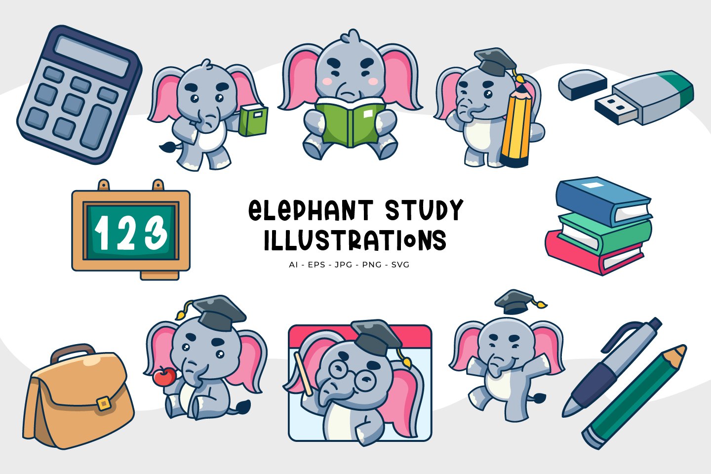 Elephant Study Illustrations