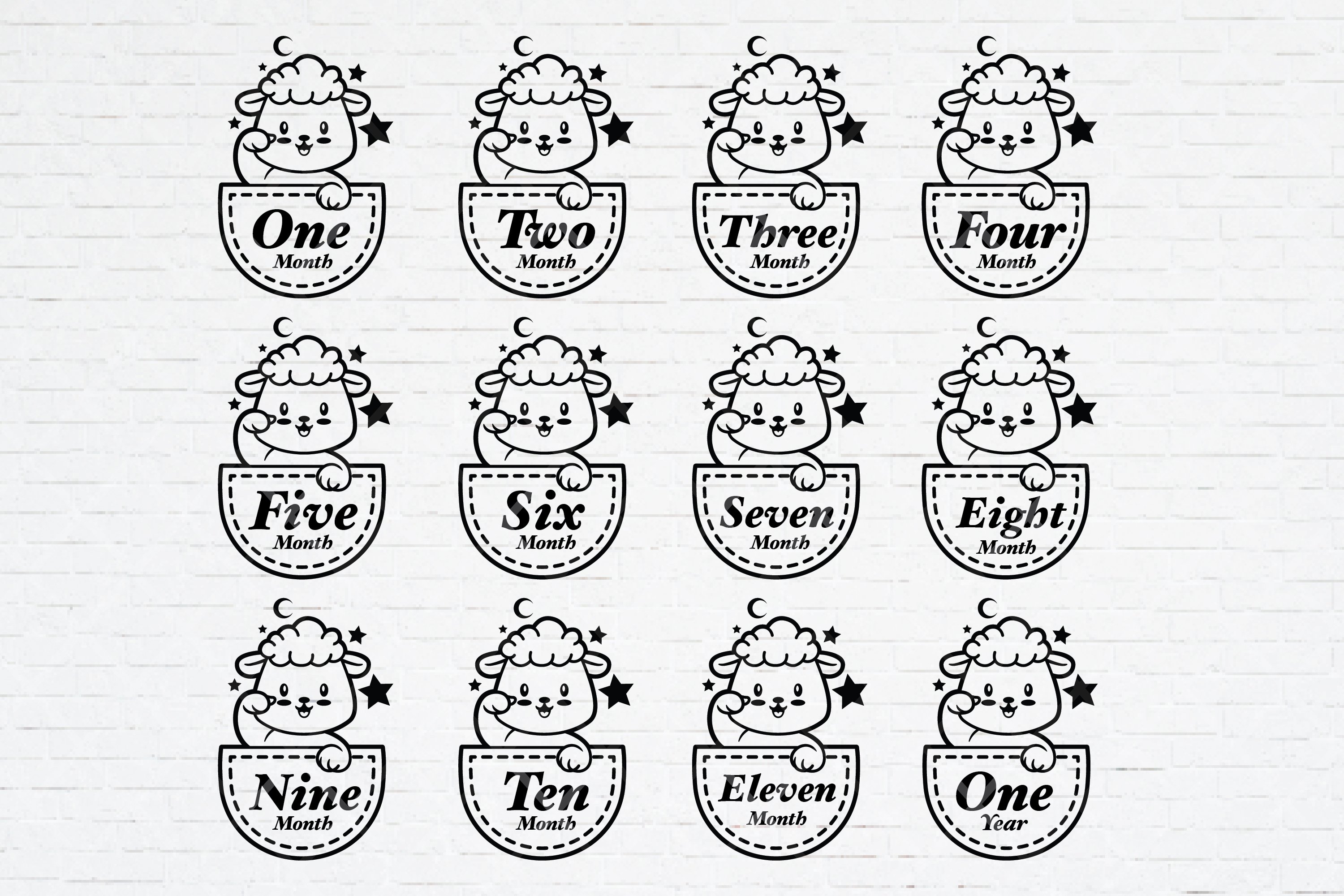 Months Of The Year Clipart Black And White