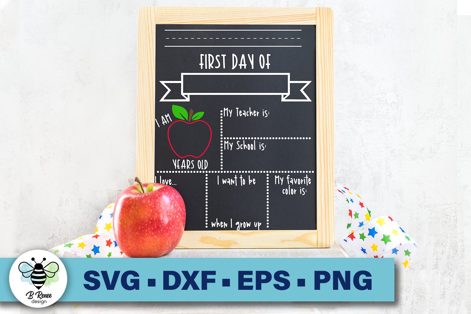 School Chalkboard Apple