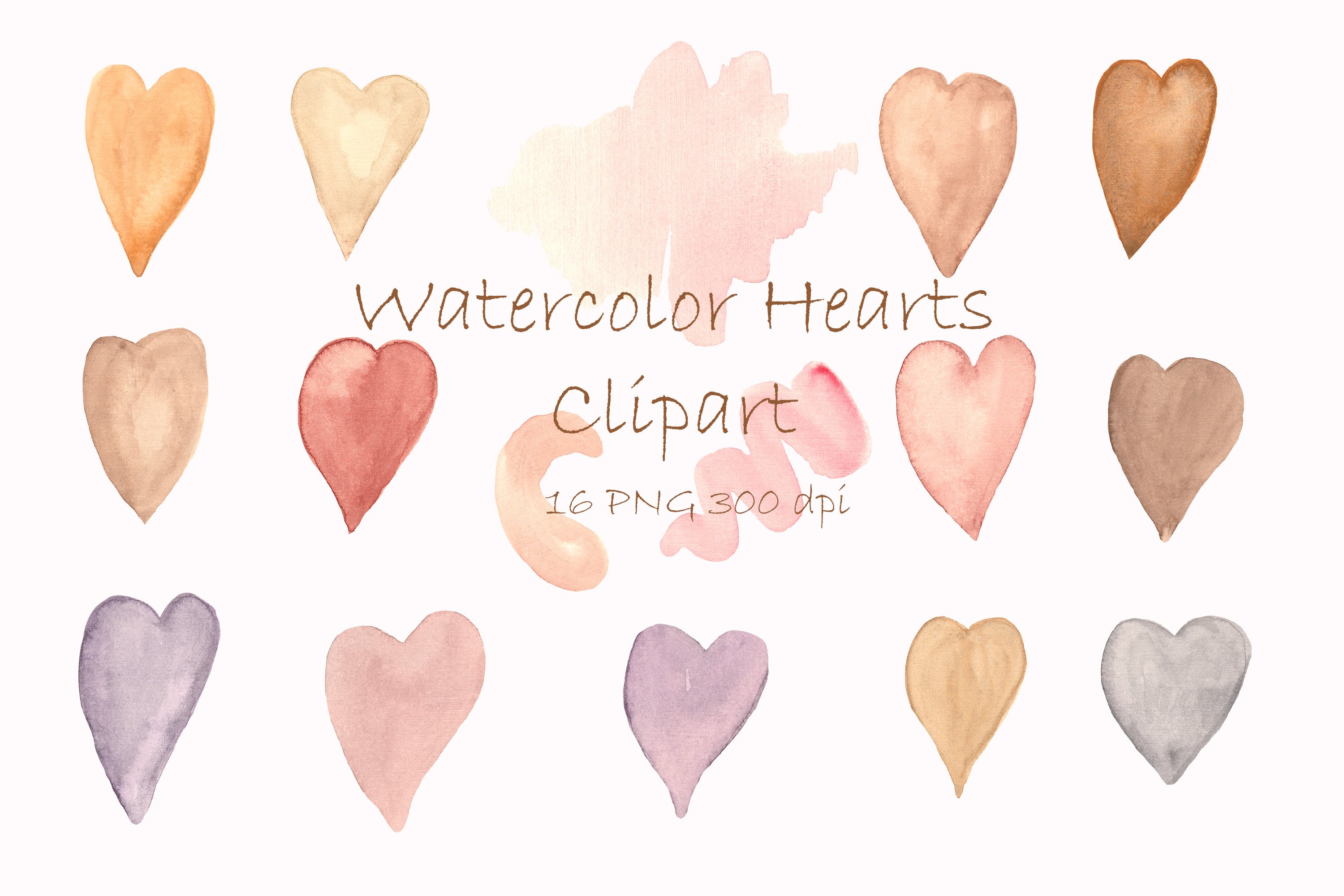 Watercolor heart Wedding decor Heart boho Clipart hearts (906327 ...