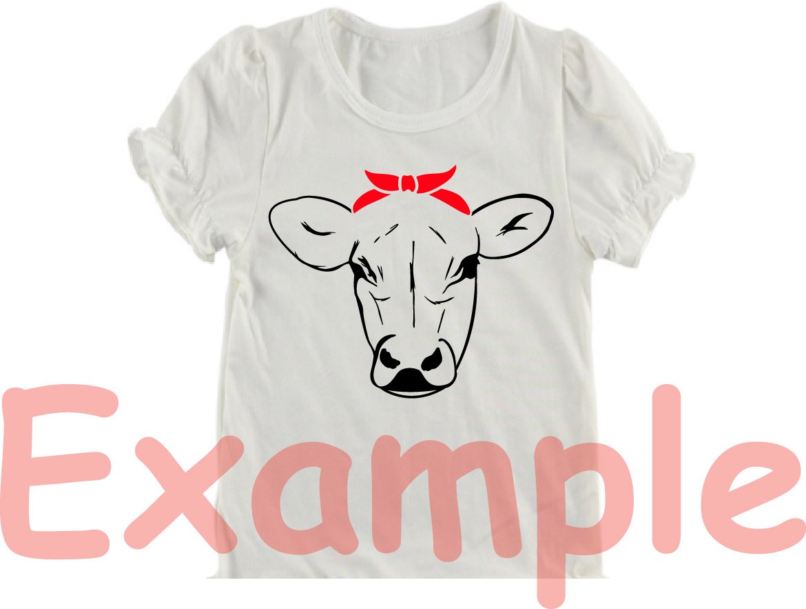 Cow Head whit Bandana SVG, cowboy western Farm Milk 772S (81567) | SVGs ...