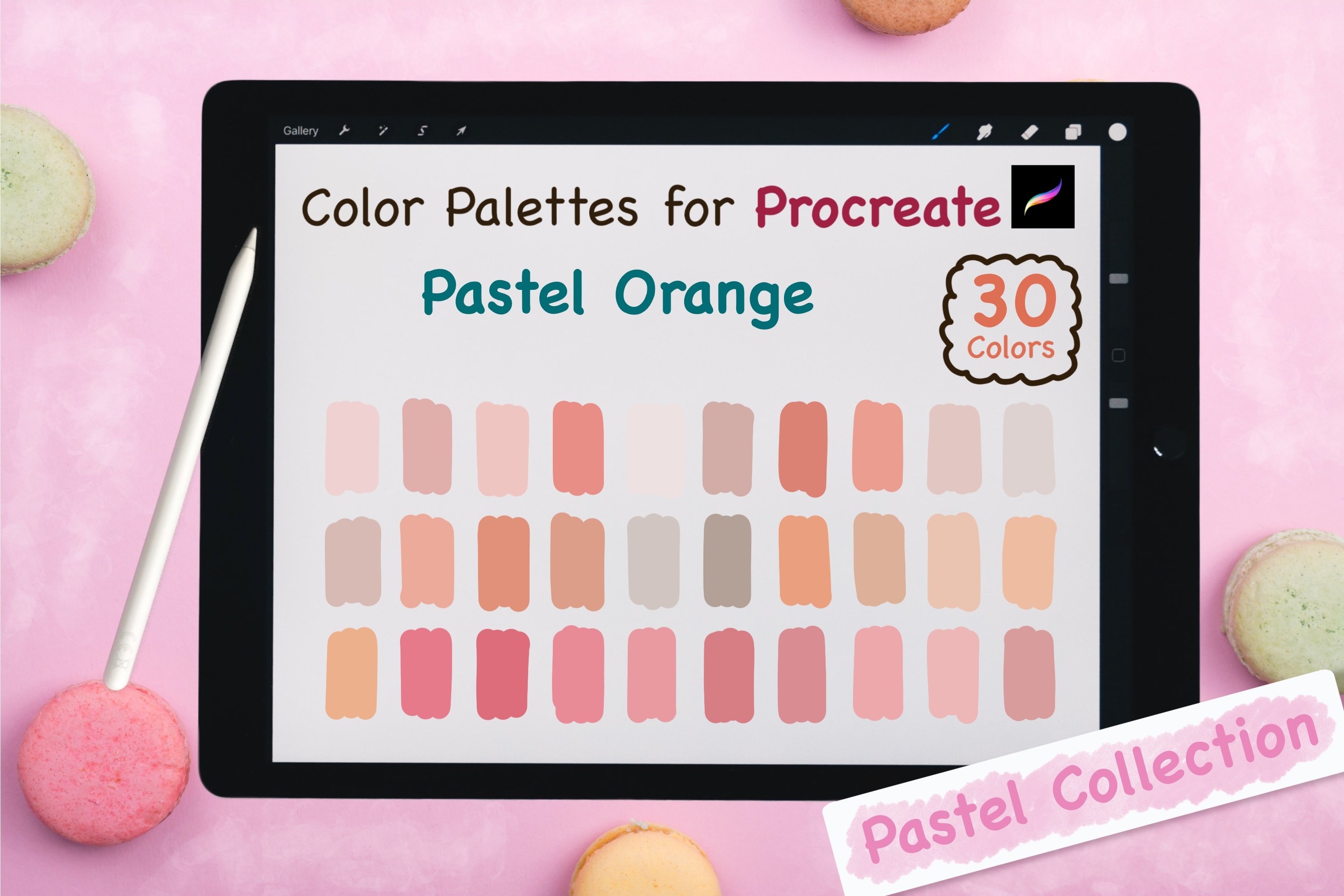 Color Palettes set for Procreate - Pastel_Orange (1139581) | Procreate ...