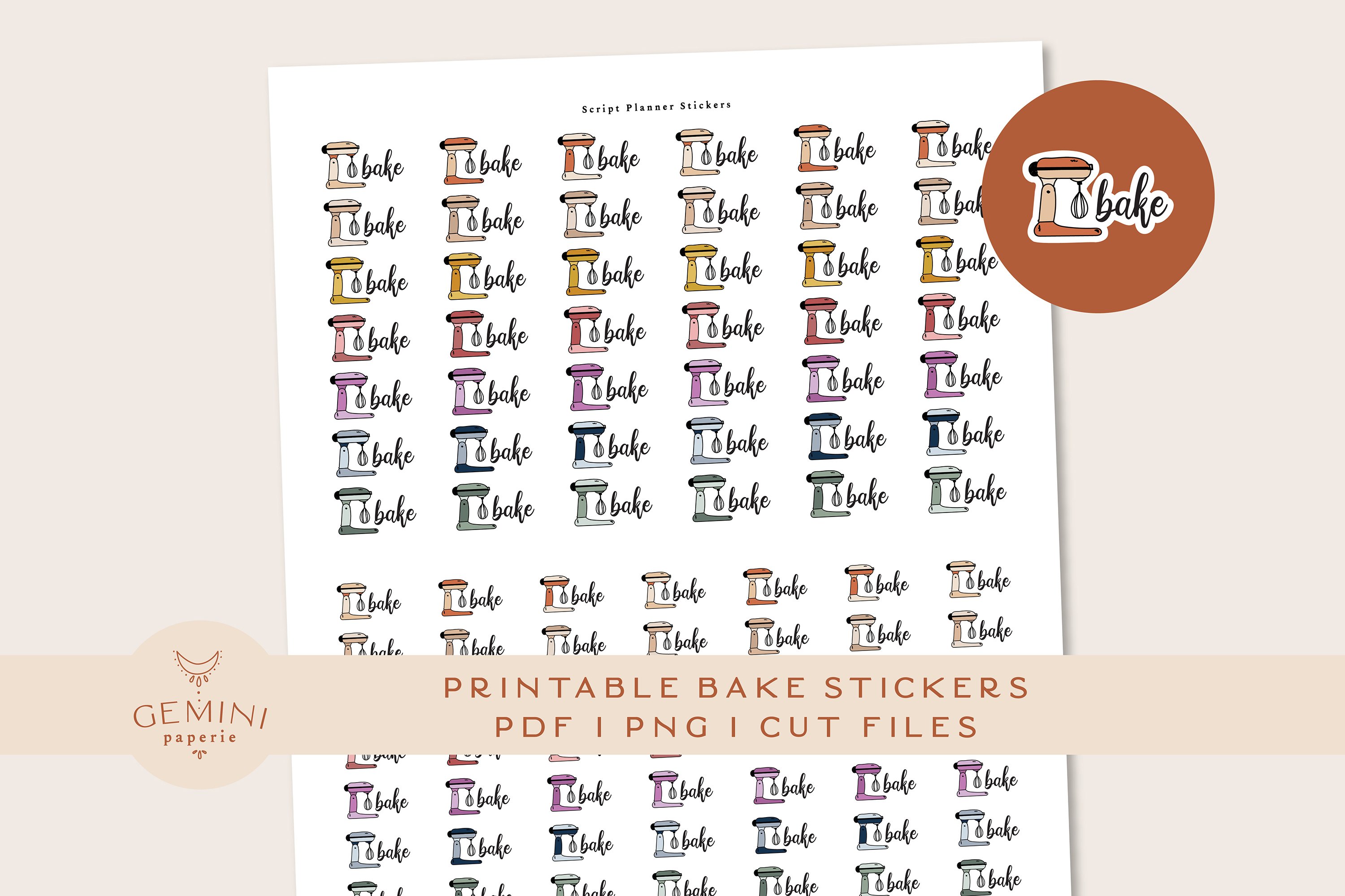 Bake Stickers | Printable Planner Stickers (1435355) | Stickers ...