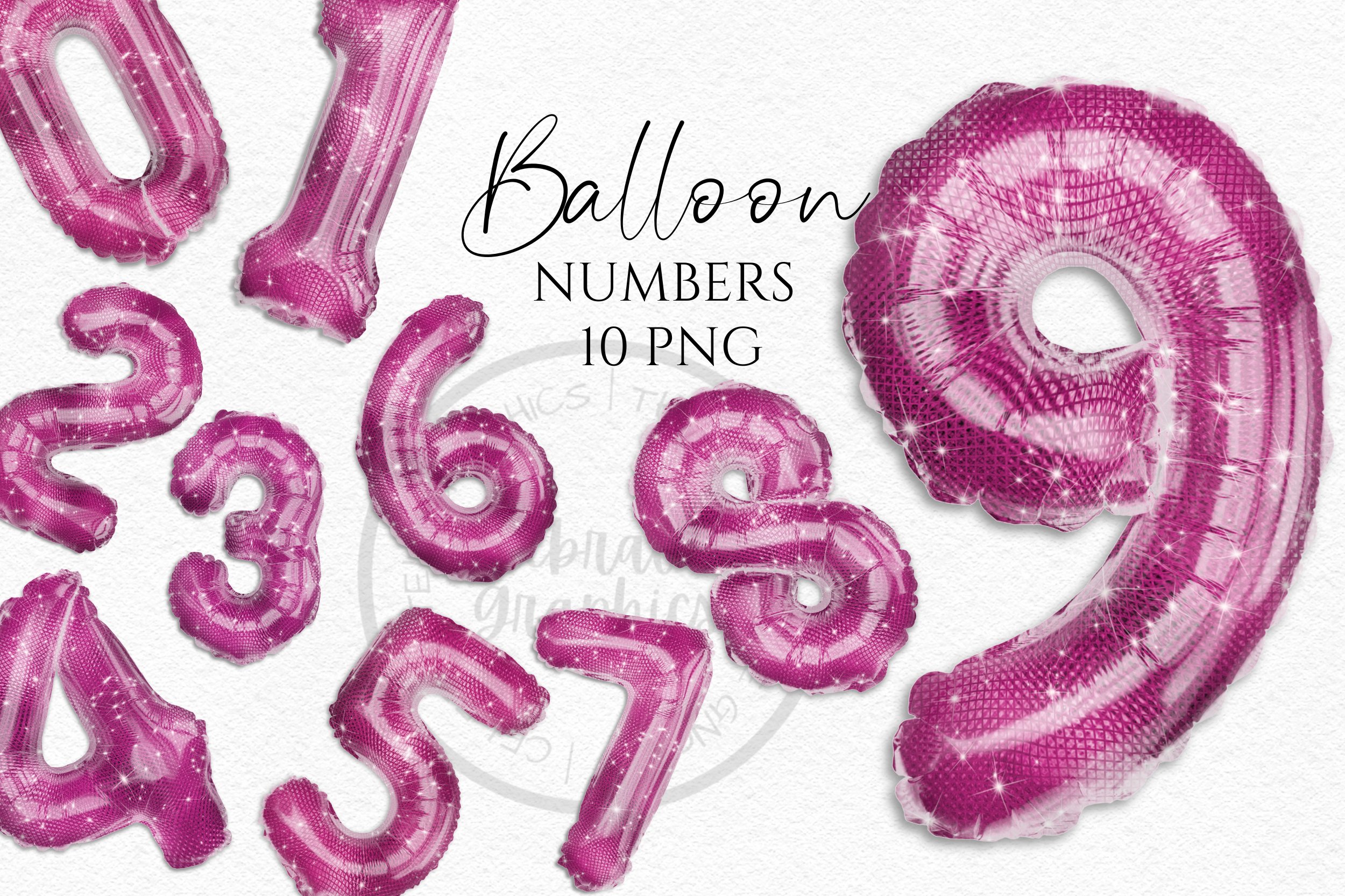 Pink Sparkle | Balloon Numbers Clipart PNG (1854660) | Clipart | Design ...