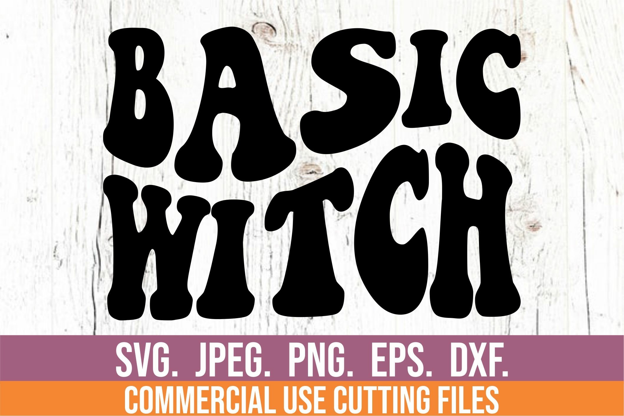 Basic Witch SVG - Halloween Groovy Retro Fall Vibes SVG