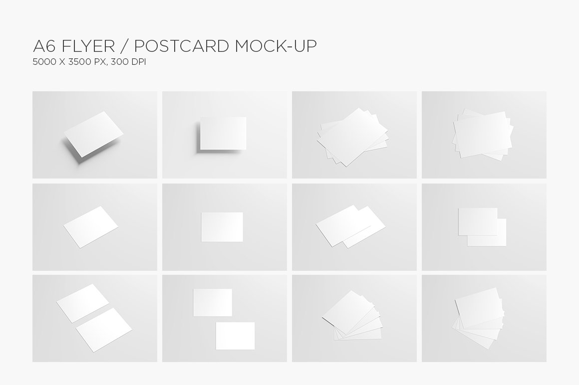A6 Flyer / Postcard Mock-Up (31108) | Mockups | Design Bundles