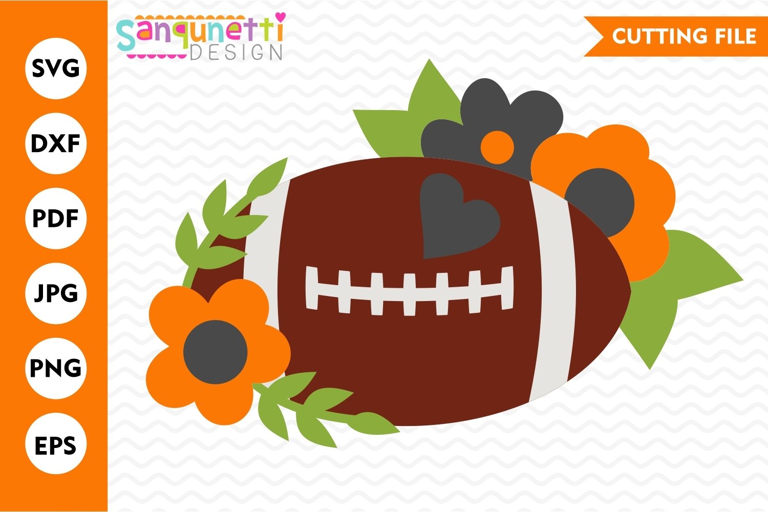 Football with flowers svg, football team cut file (304821) | SVGs ...