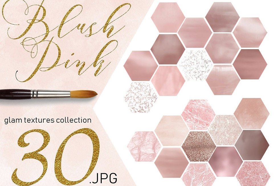 Blush Pink and Rose Gold Backrounds Collection (104009) | Backgrounds ...