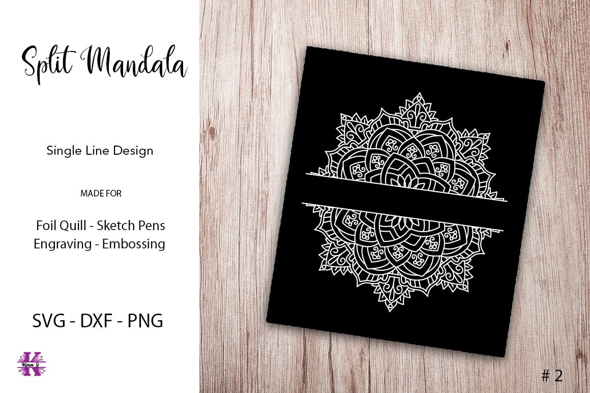 Split Mandala #2 |Foil Quill|Single Line Designs (306830) | Single Line ...