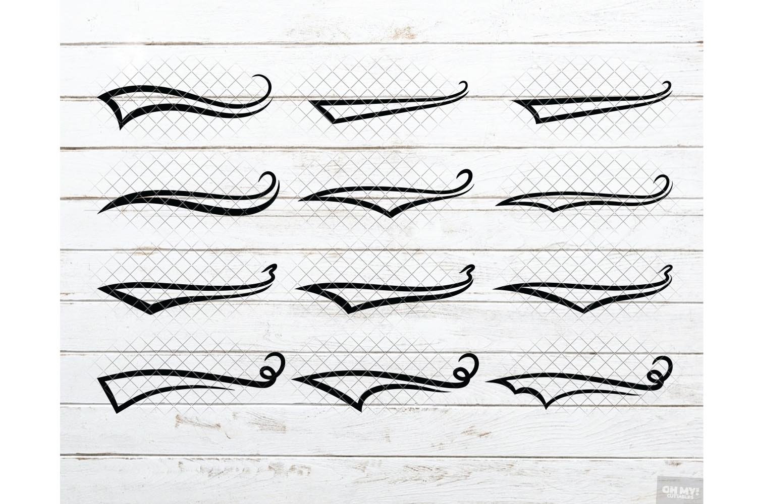 Swoosh SVG Swashes Swish Baseball Tail Paint PNG/DXF/EPS/JPG (660291 ...