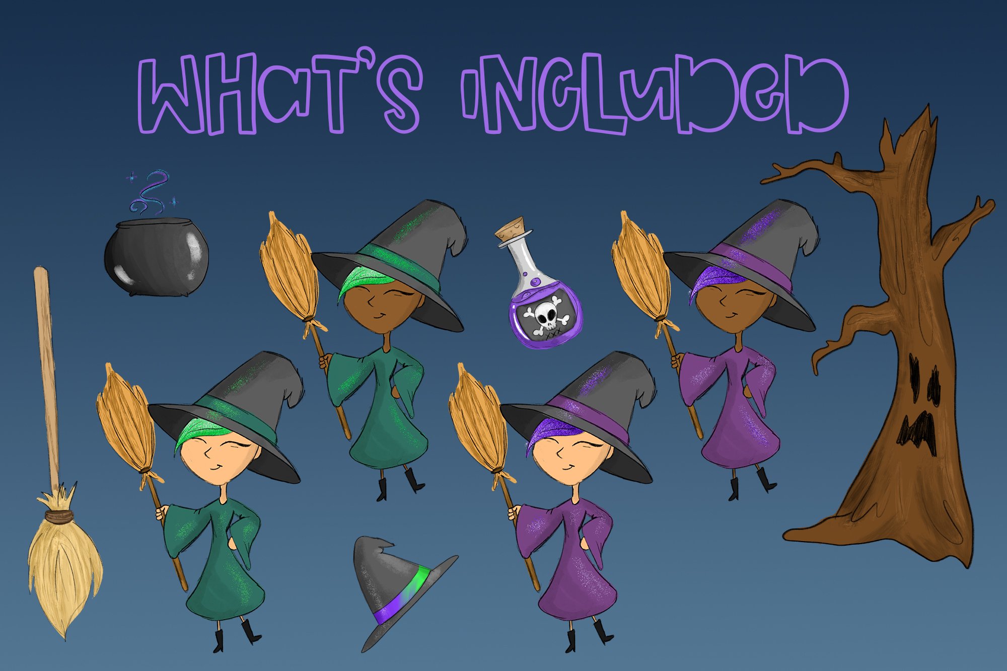Witching Hour Part 1| Halloween Clipart | PNG