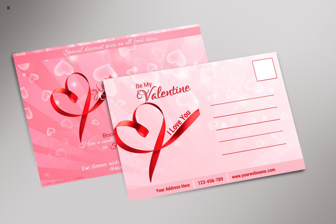 Valentine's Day Post Card (123799) | Printables | Design Bundles