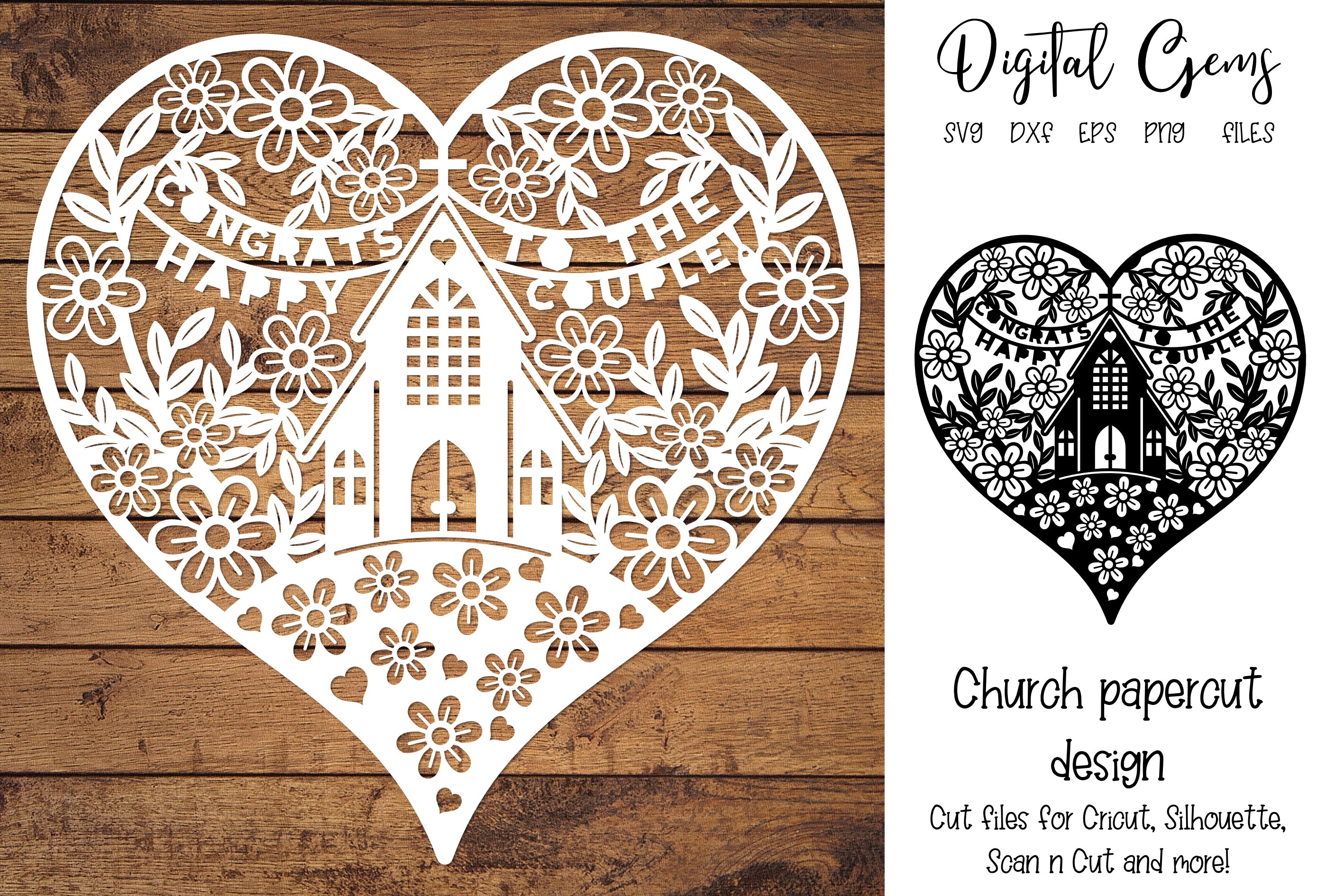 Church paper cut design SVG / DXF / EPS files (939539) | Cut Files ...