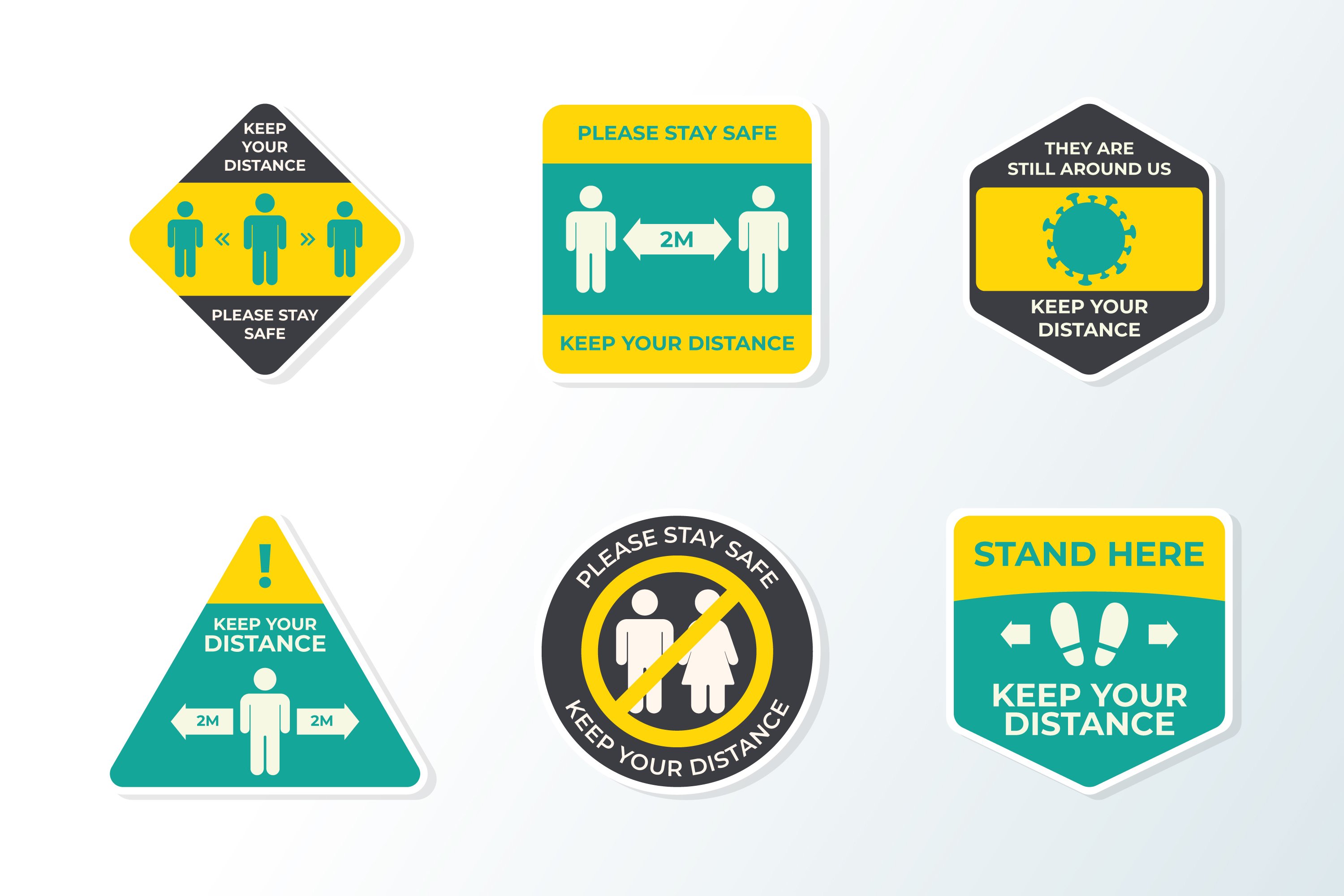 Keep Your Distance Signs Collection