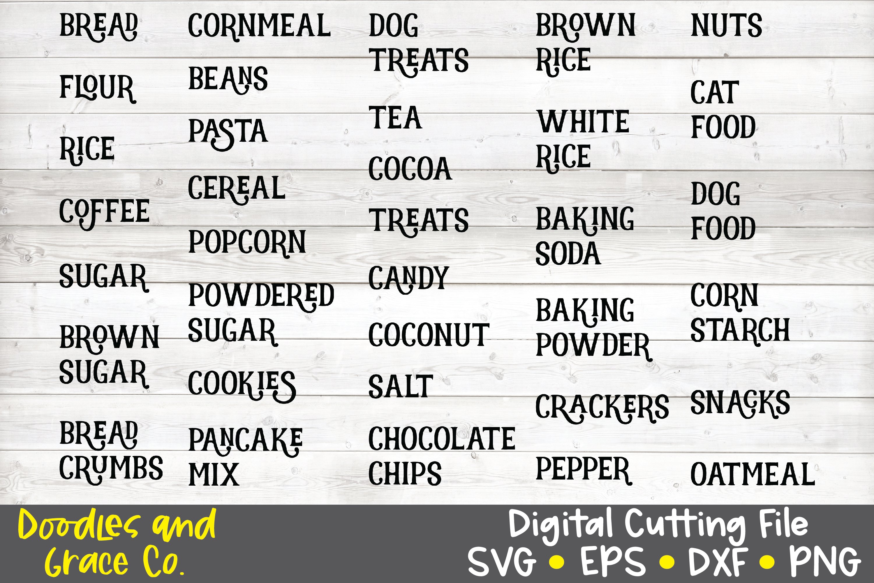 Kitchen Labels SVG - Pantry Labels SVG - PNG - EPS - DXF (472851) | Cut ...