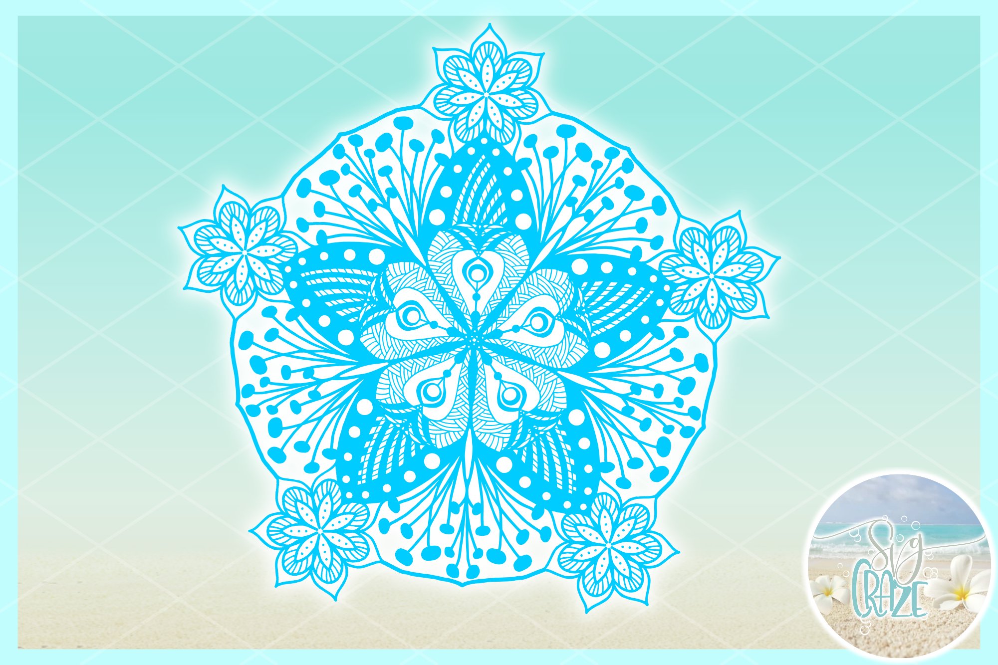 Hand Drawn Mandala Zentangle Svg Dxf Eps Png Pdf Files For C (283092 ...