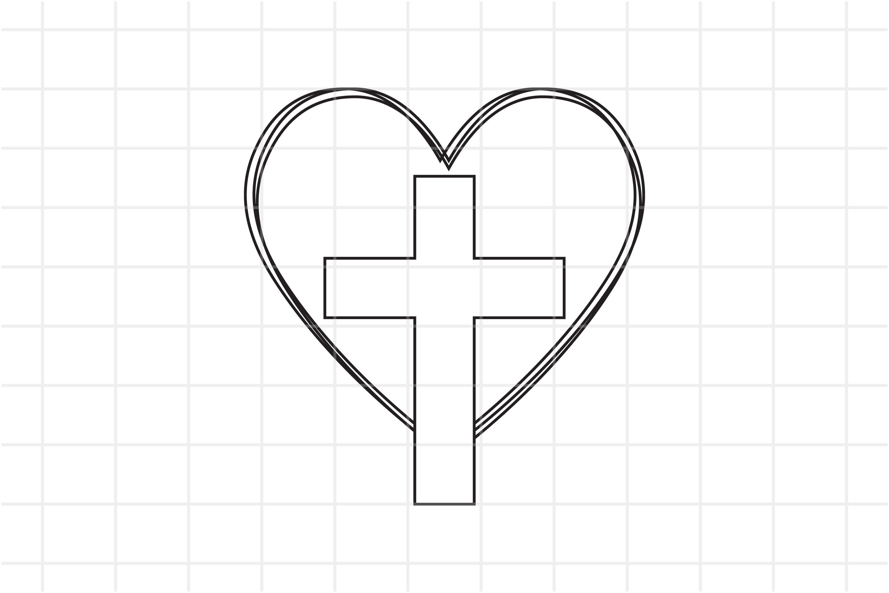 Cross And Heart Design