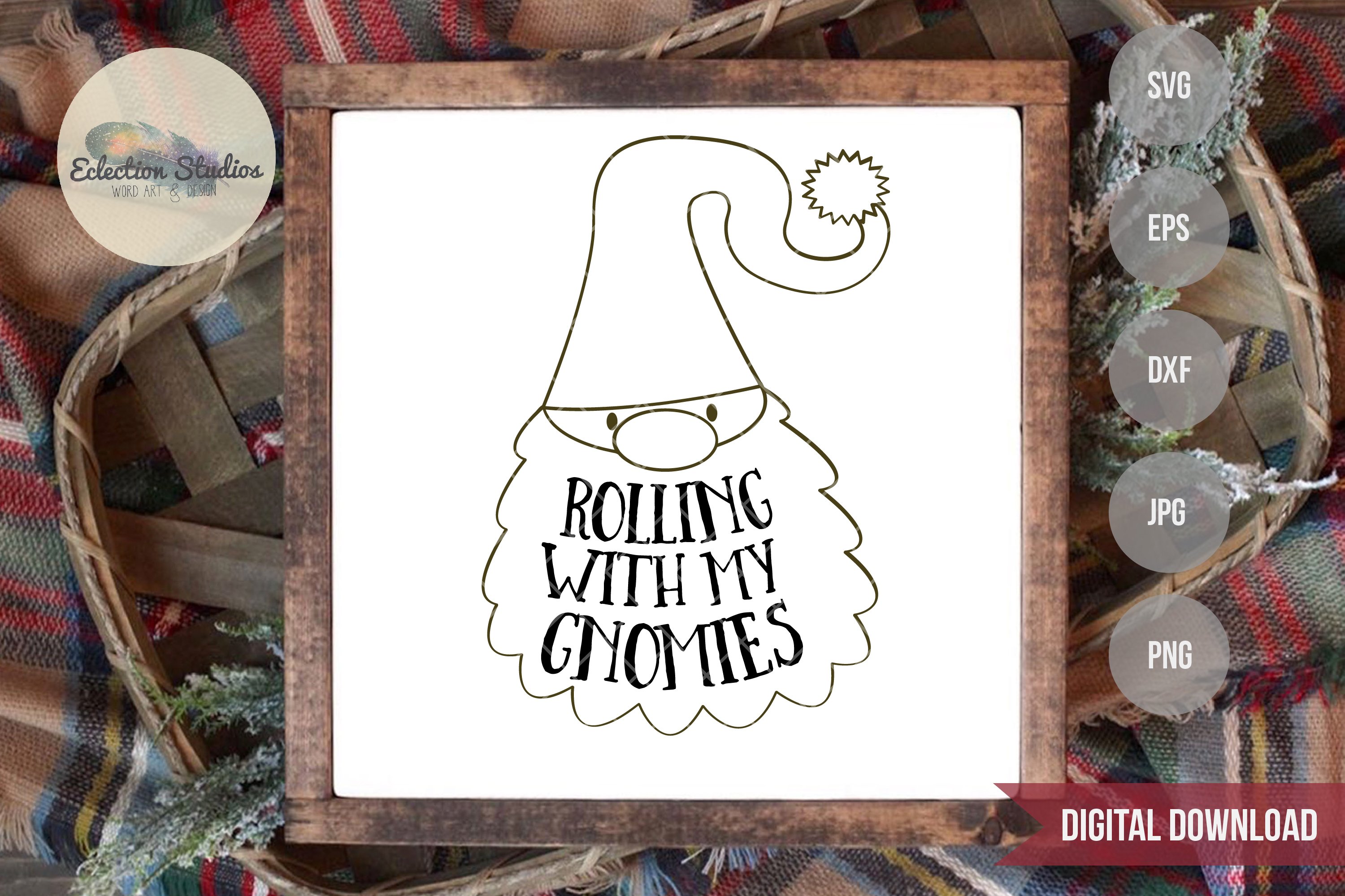 Gnome SVG, Rolling with my Gnomies, Funny Gnome SVG (381441) | Cut ...