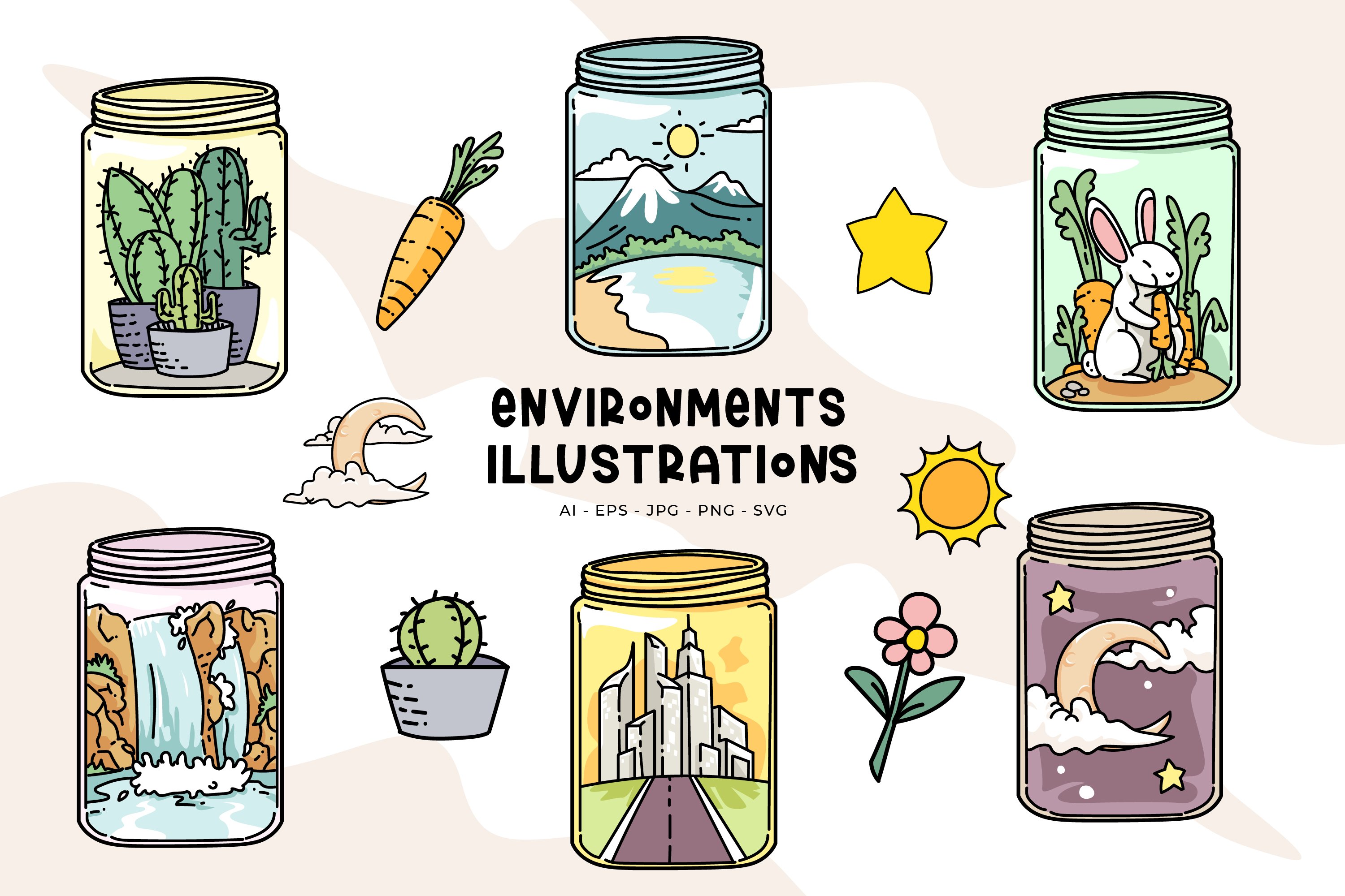 Mason Jar Illustrations