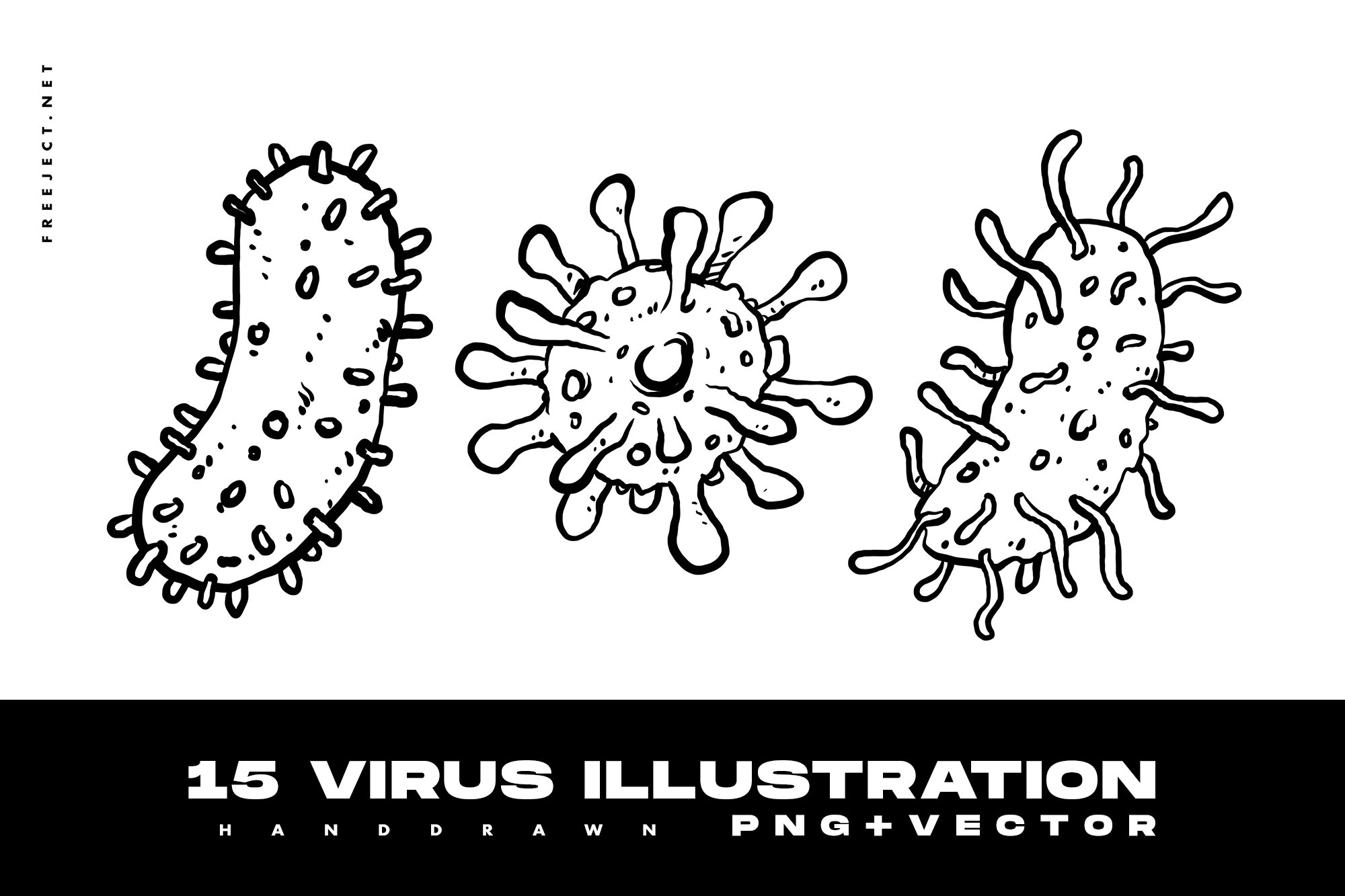 15 Virus Hand drawn Illustration Vector (564733) | Illustrations ...