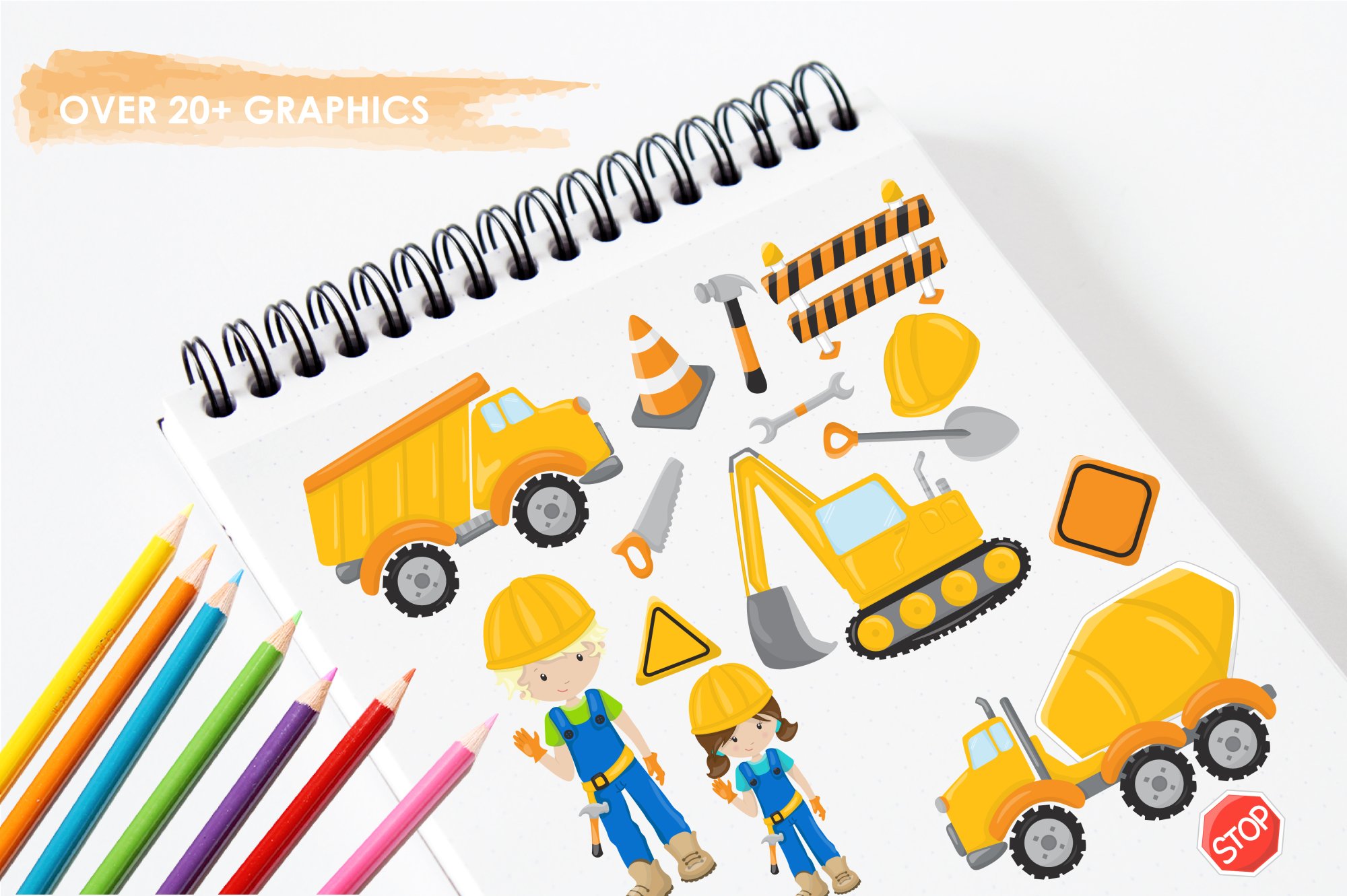 Construction Kids graphics and illustrations (16789) | Illustrations ...