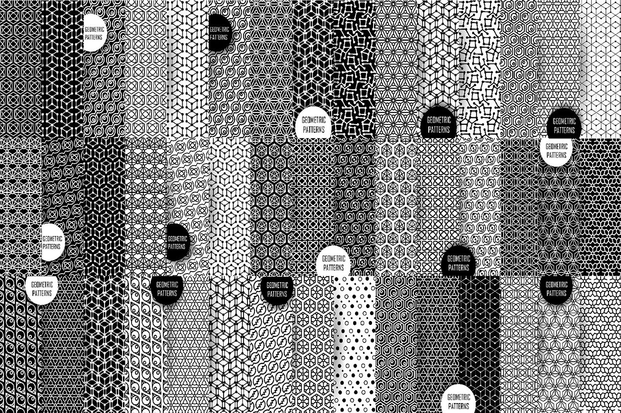 Geometric patterns bundle (838034) | Patterns | Design Bundles