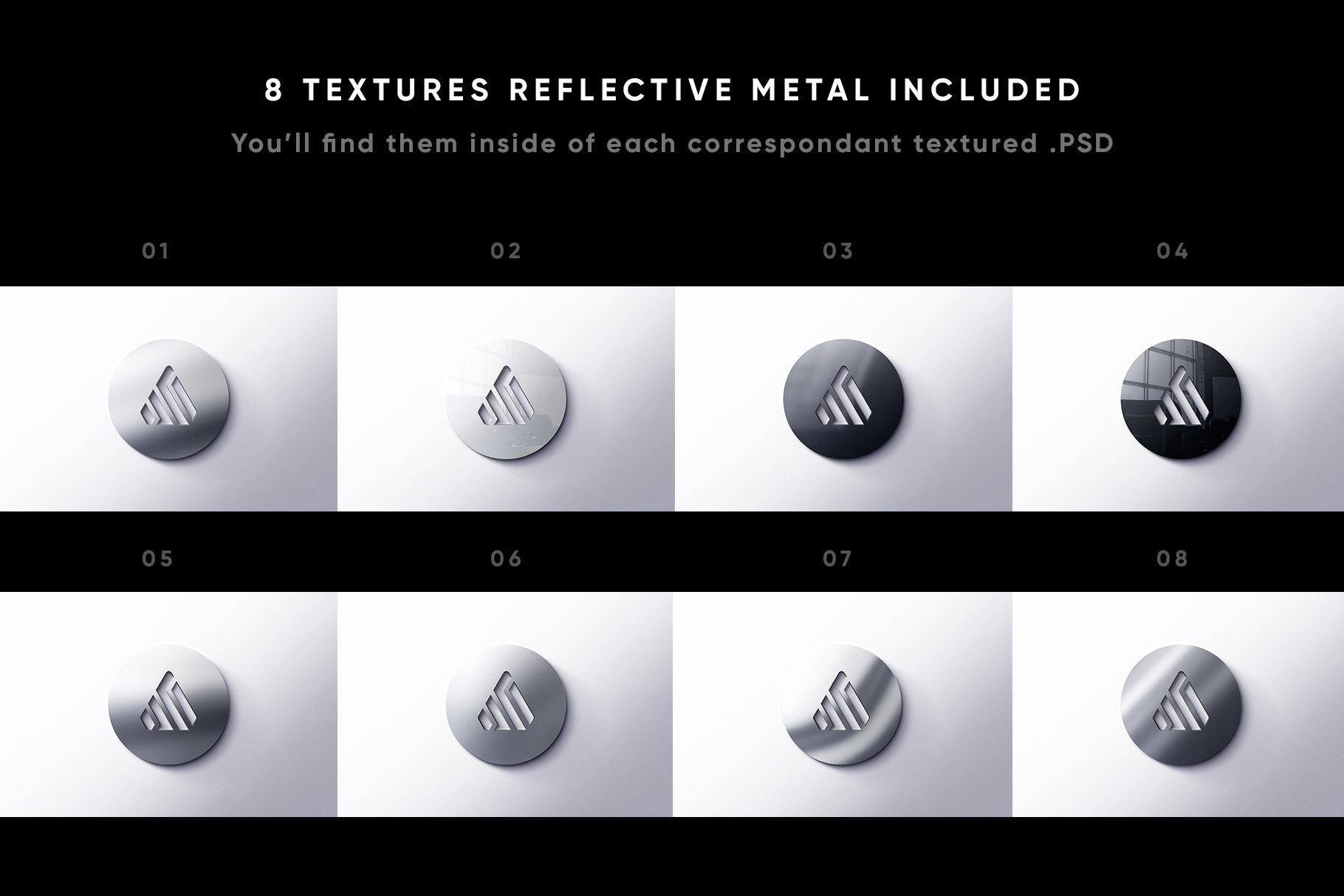 8 Front 3D Logo Mockups - PSD (414174) | Mockups | Design Bundles