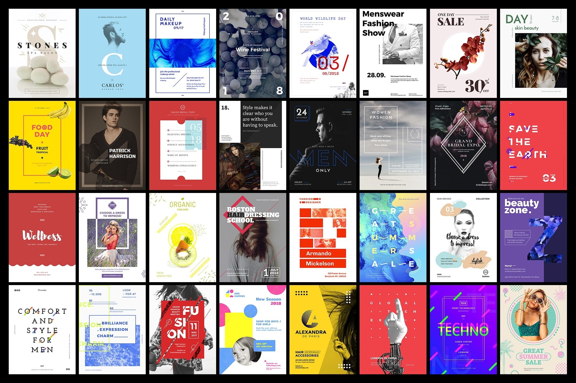 Poster & Flyer Design Templates Bundle SALE (47938) | Flyers | Design ...