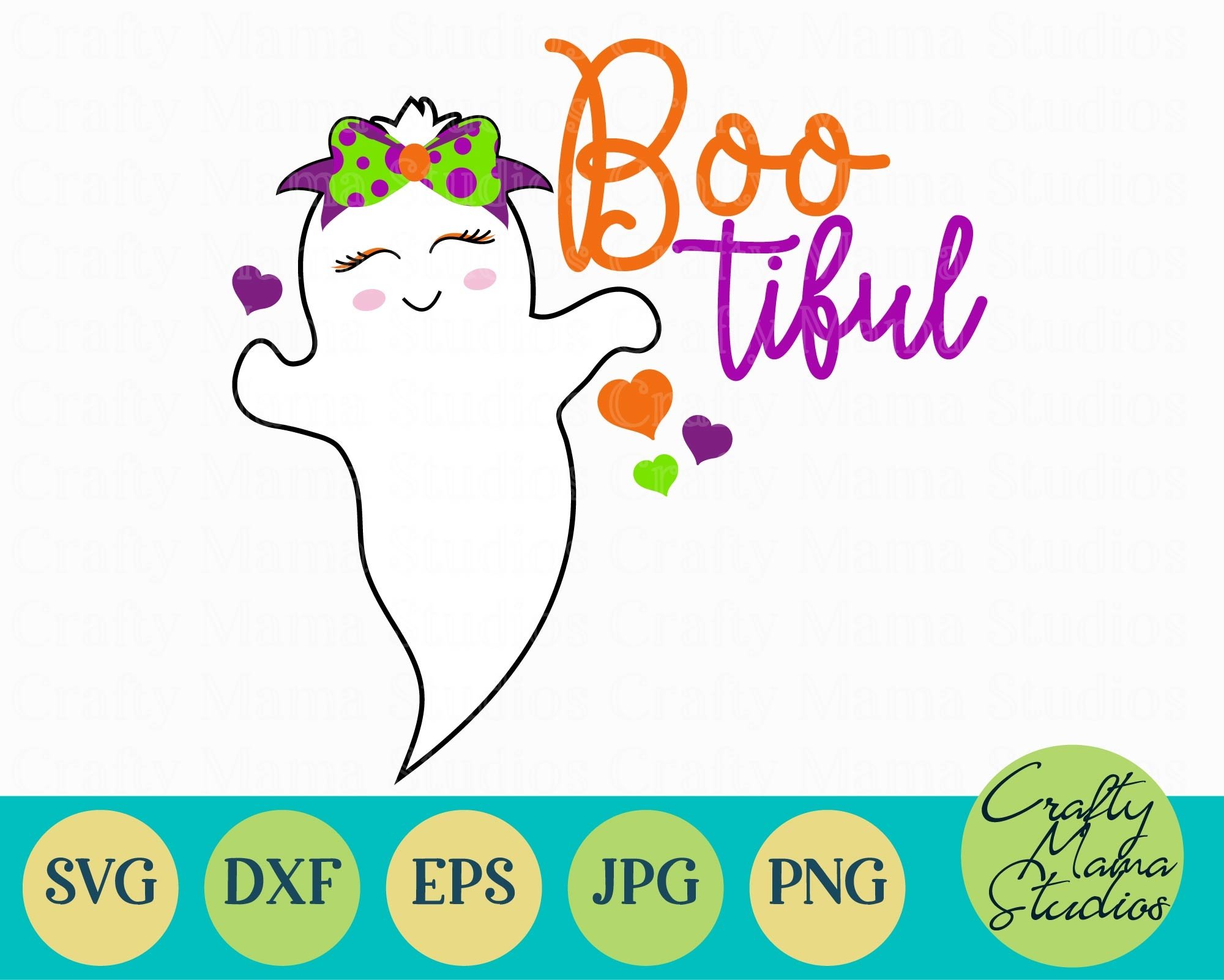 Ghost Svg, Bootiful Svg, Halloween Svg, Girl Ghost With Bow (728347 ...